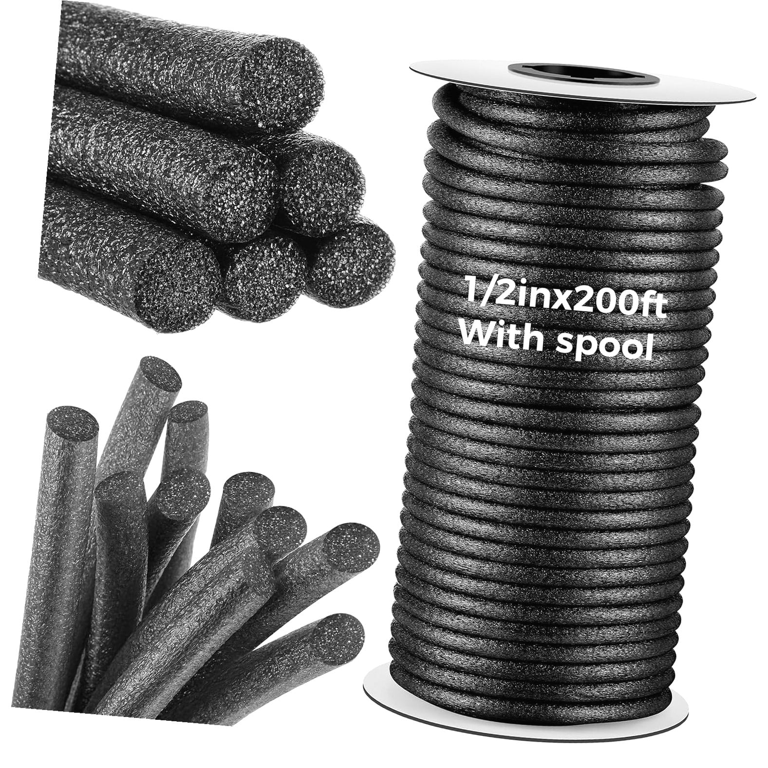 Hyjoy 1/2 Inch 200 ft Backer Rod for Gaps Joints Concrete Crack Filler ...