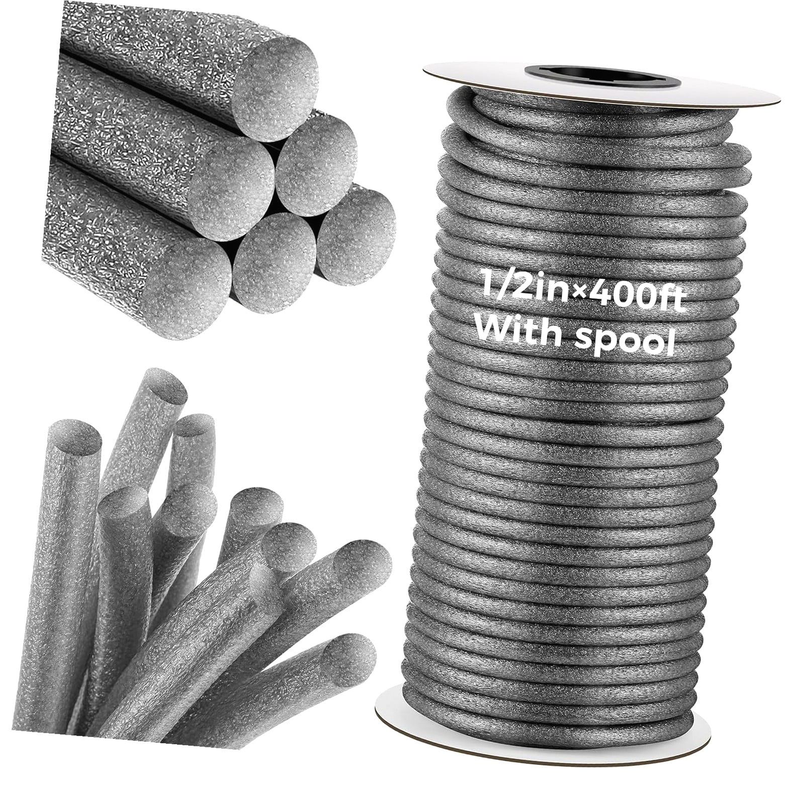 Hyjoy 1/2 Inch 400 ft Backer Rod for Gaps Joints Concrete Crack Filler ...