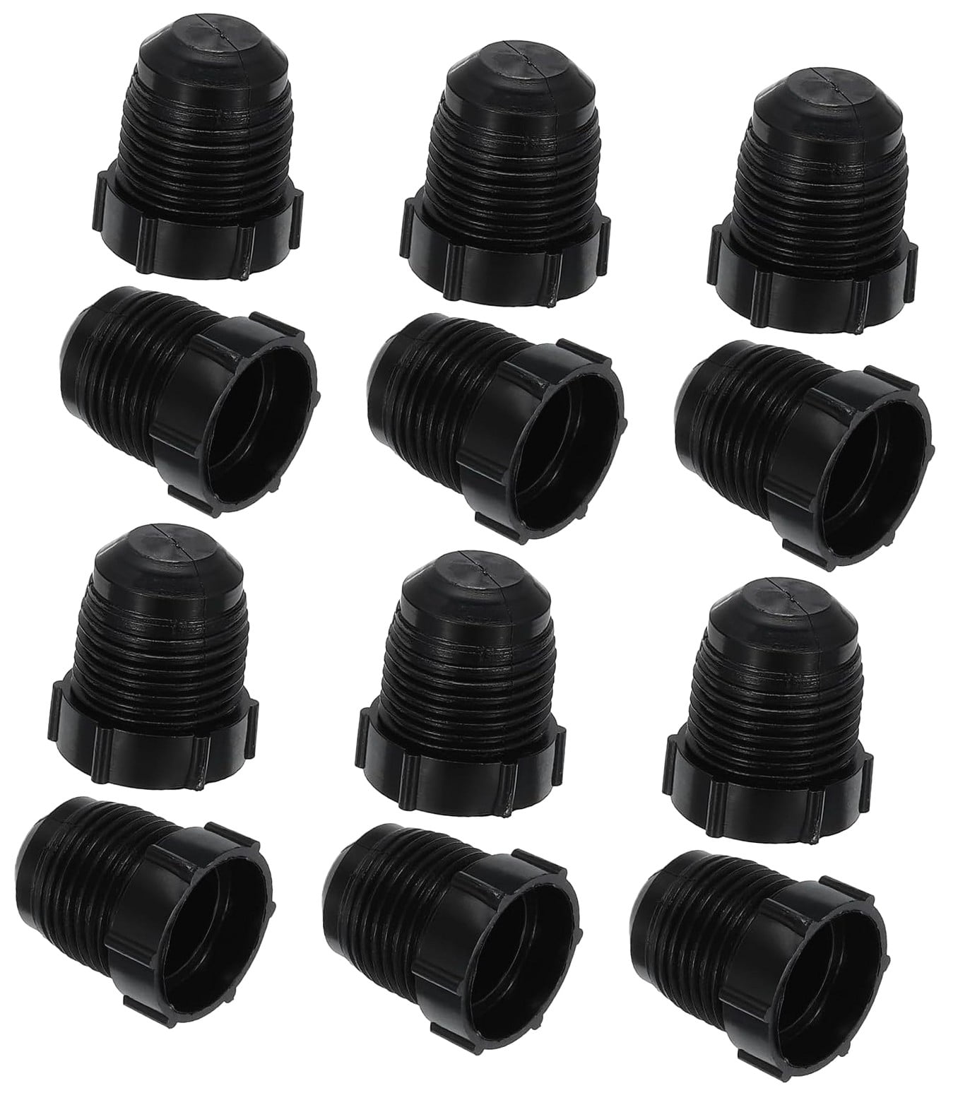 Hyjoy 1/2" Plastic Threaded Plug, 12 Pack 3/4-16UNF Male Thread 45 ...