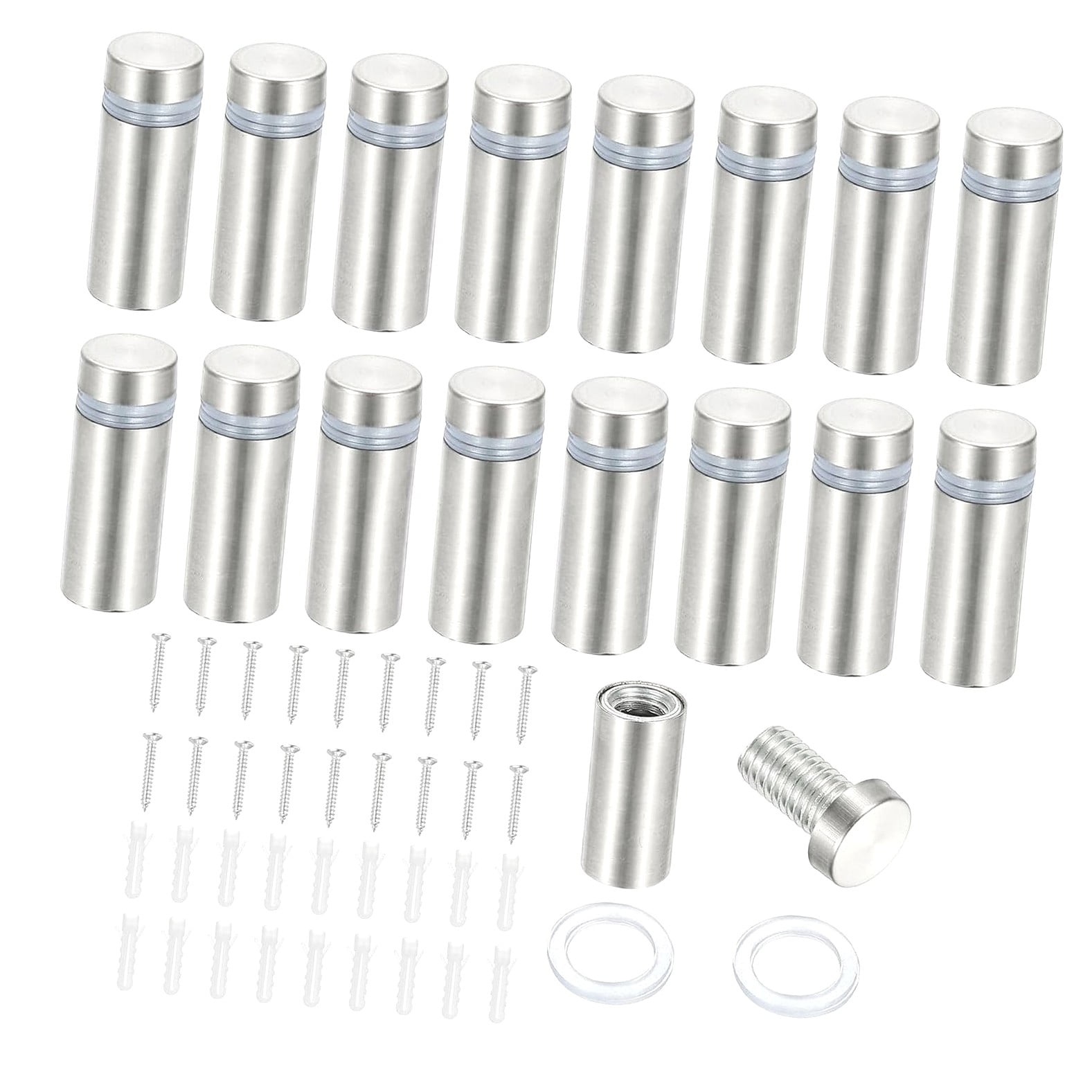 Hyjoy 1/2x1.2" Standoff Screws, 16 Pack Steel Stand Off Wall Mounts ...