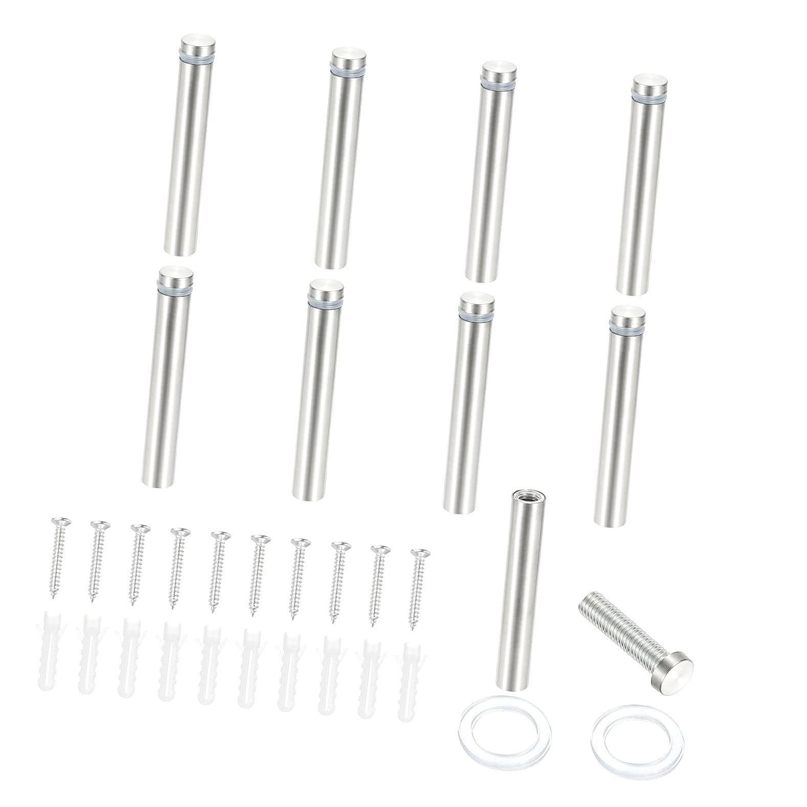 Hyjoy 1/2x3.1 Inch Standoff Screws, 8 Pack Steel Stand Off Wall Mounts ...