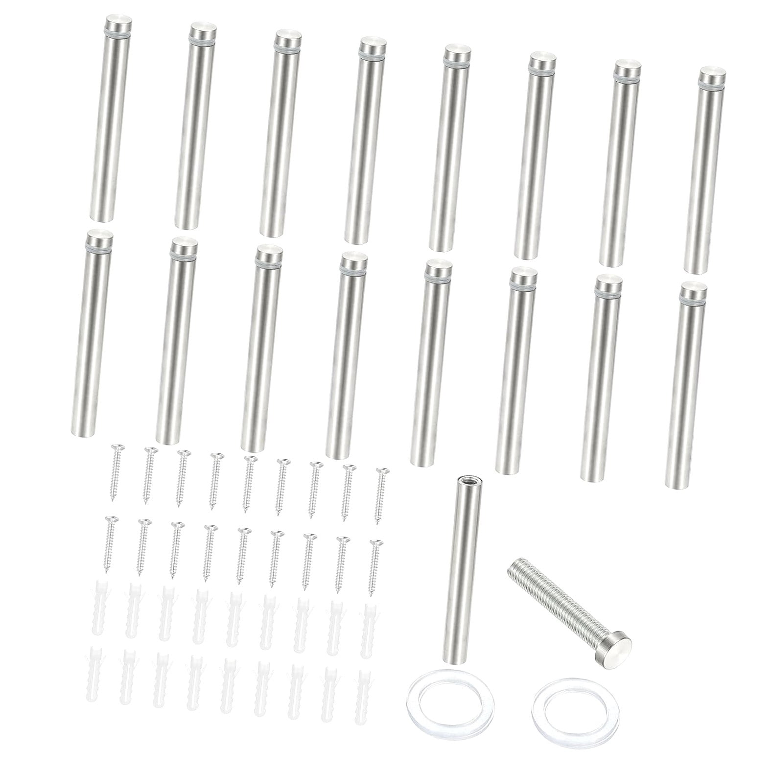 Hyjoy 1/2x3.9" Standoff Screws, 16 Pack Steel Stand Off Wall Mounts ...