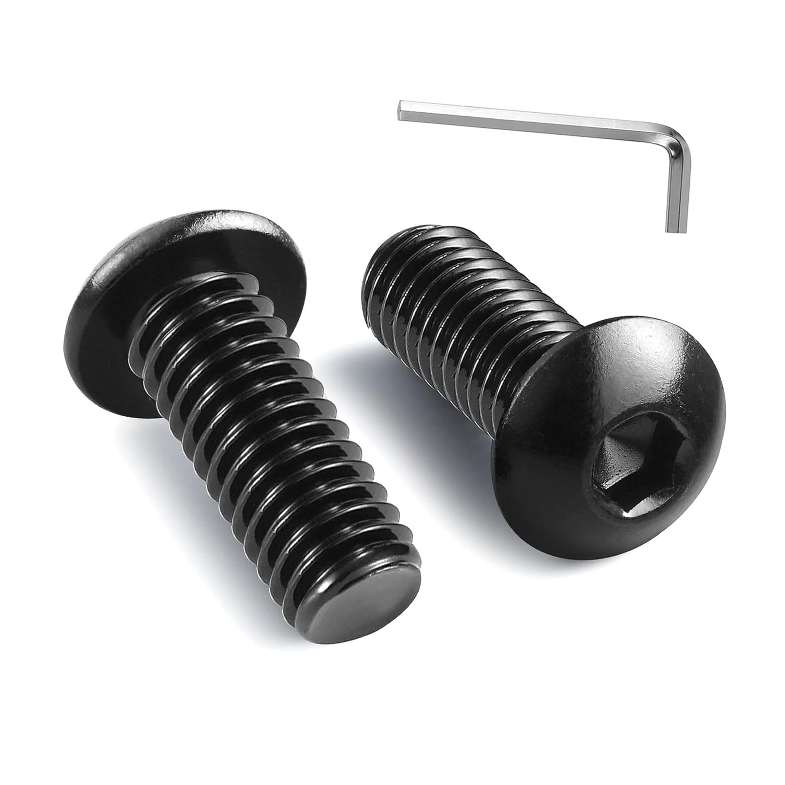Hyjoy 1/4-20 3/4 Inch Button Cap Bolts Screws, 304 Steel 18-8, Fully ...