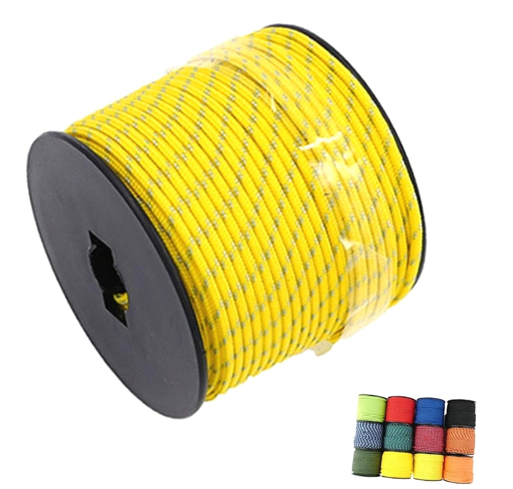 Hyjoy 1/8in(3mm) 164ft Nylon Rope Braided Cord 5 Strands Paracord Thin ...
