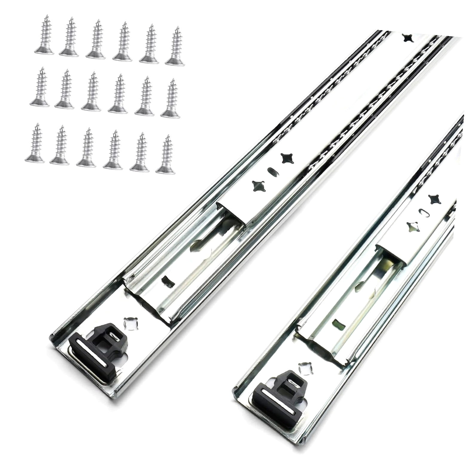 Hyjoy 1 Pair 22 Inch 260 Lb Drawer Slides(with Screws),Side Mount ...