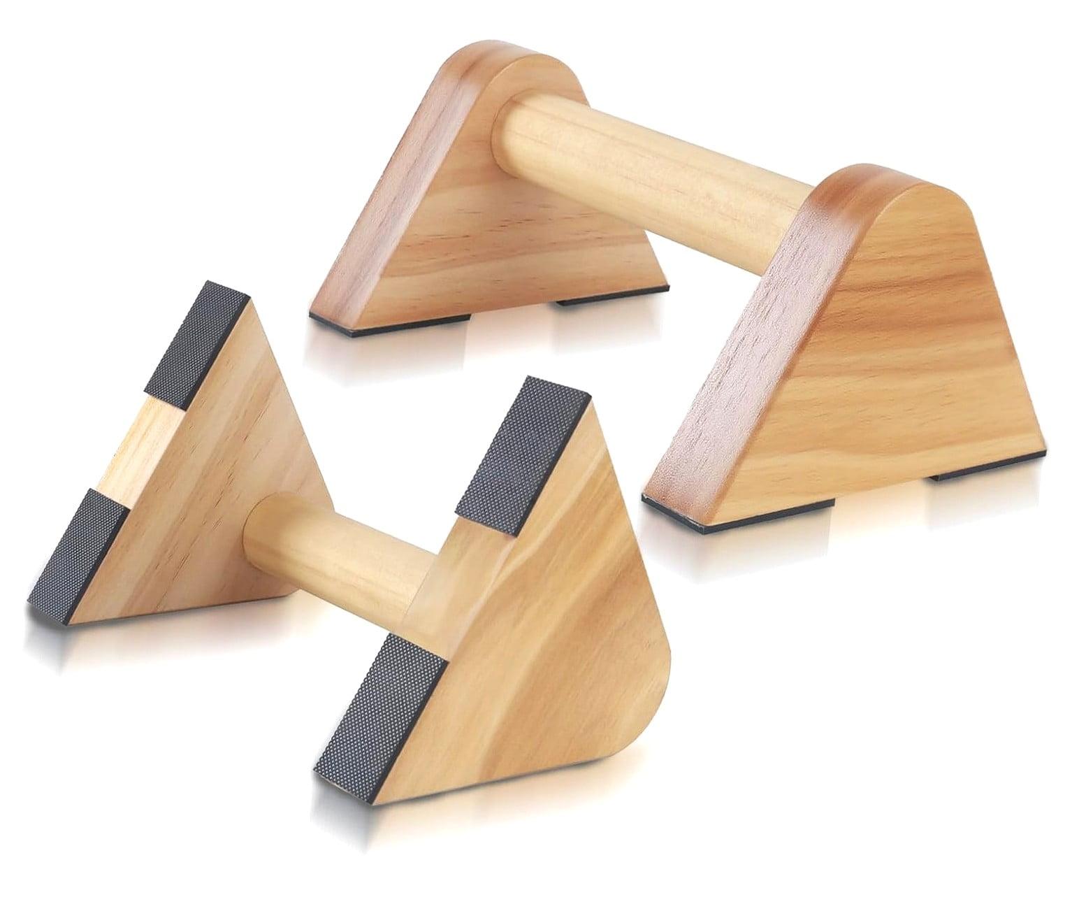 Hyjoy 1 Pair Wood Parallettes Bars Pushup Handles for Calisthenics Bars ...