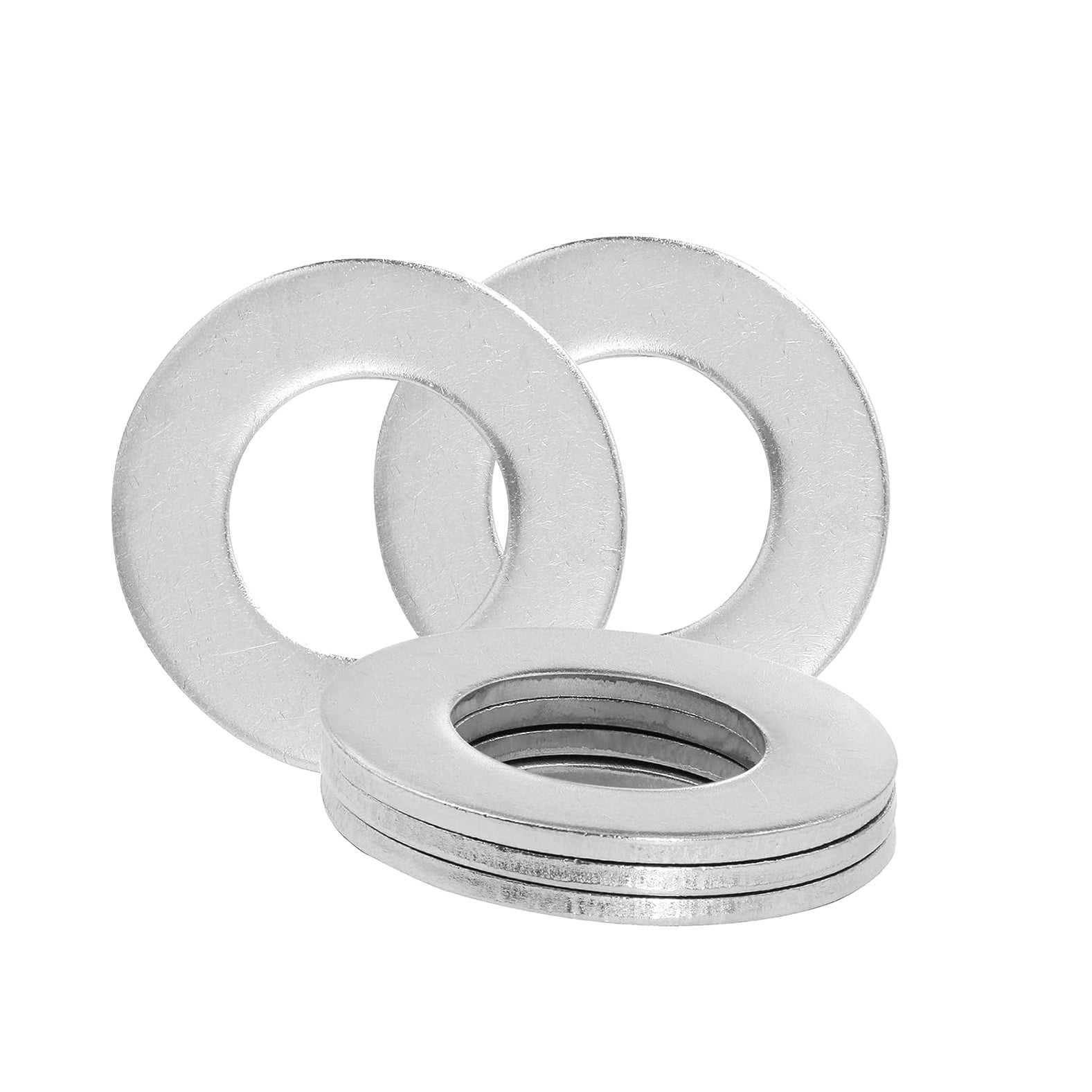 Hyjoy 1" Steel Flat Washers - 2" Outer Diameter, 304 (18-8) Steel ...