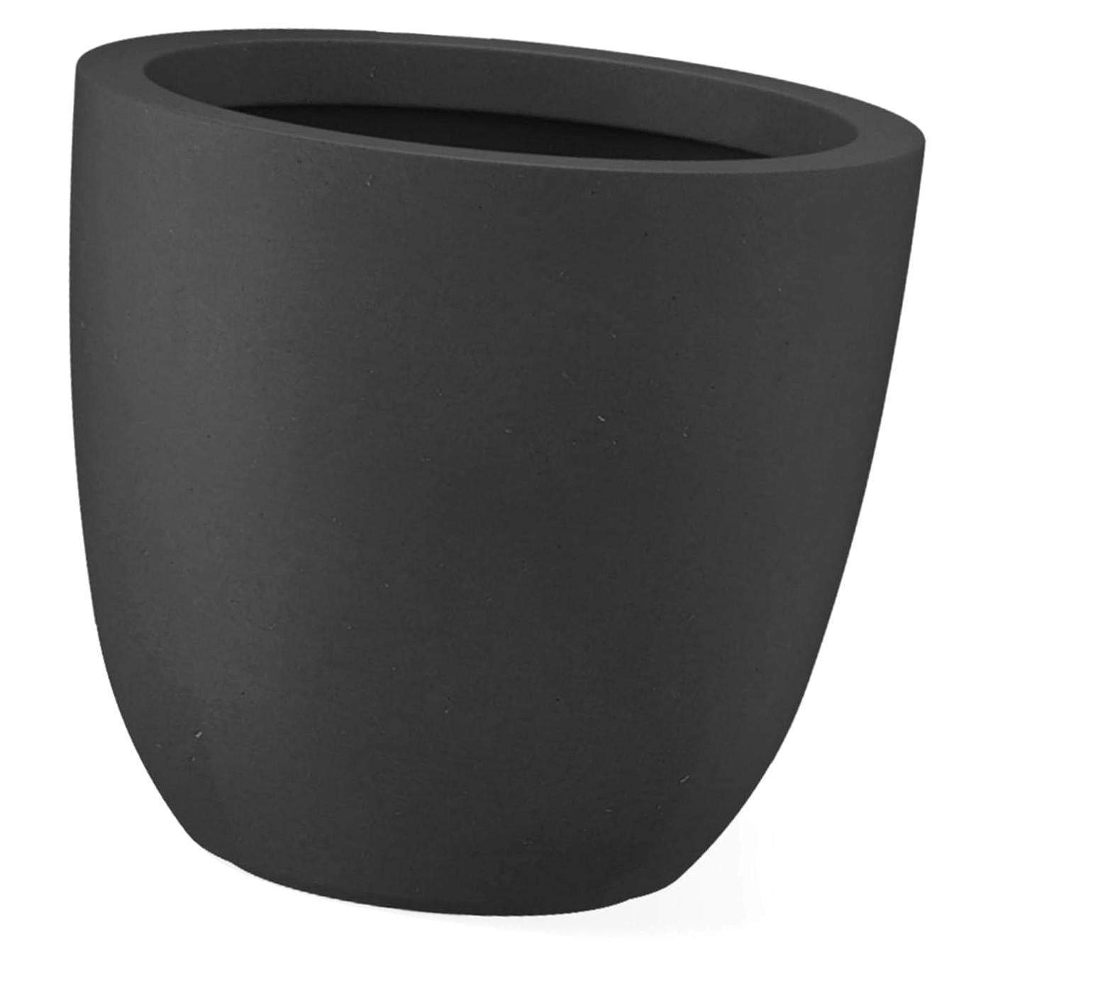 Hyjoy 10 Inch Diameter Round Concrete Planter, Large Indoor Plant Pot ...