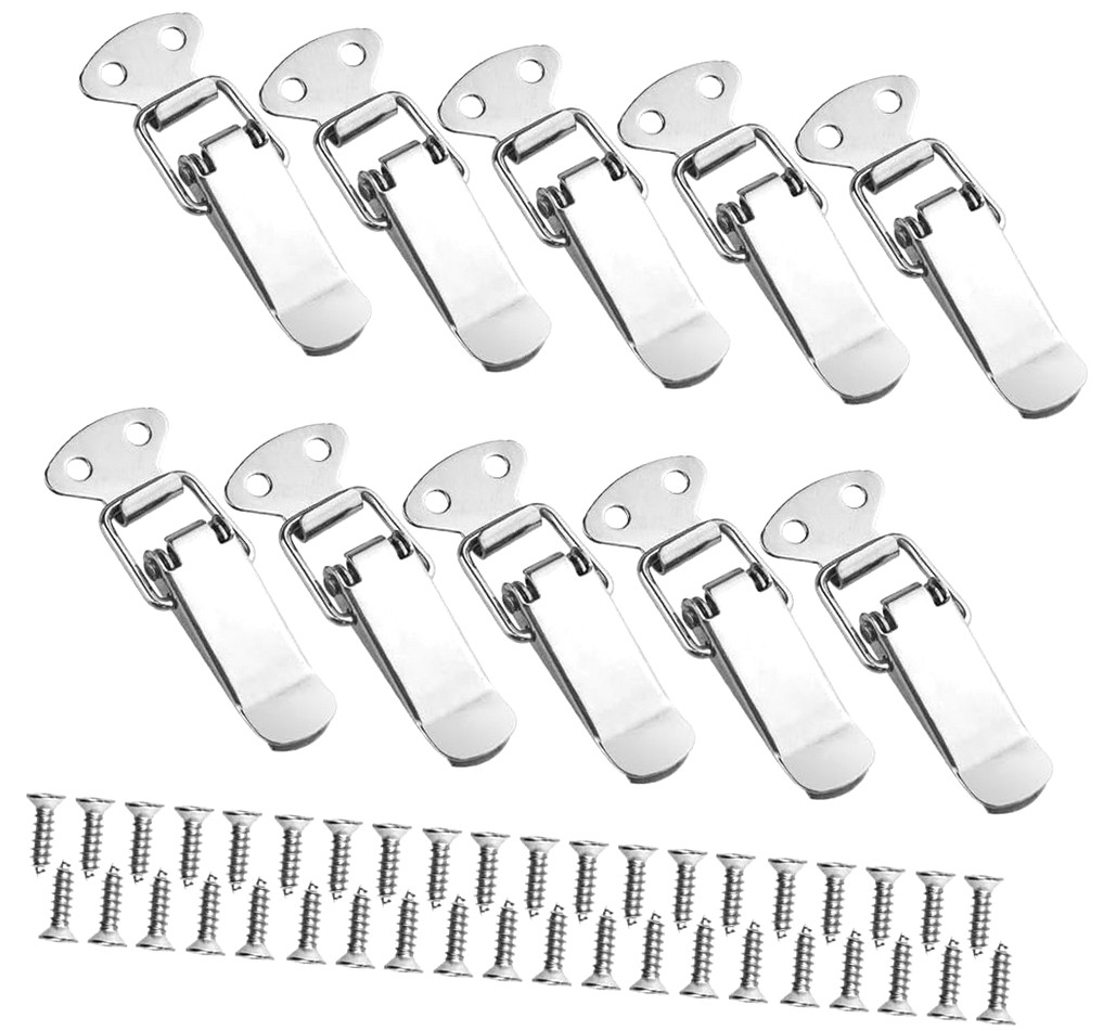 Hyjoy 10 Pieces Silver Toggle Latches, Steel Loaded Toggle Latches ...