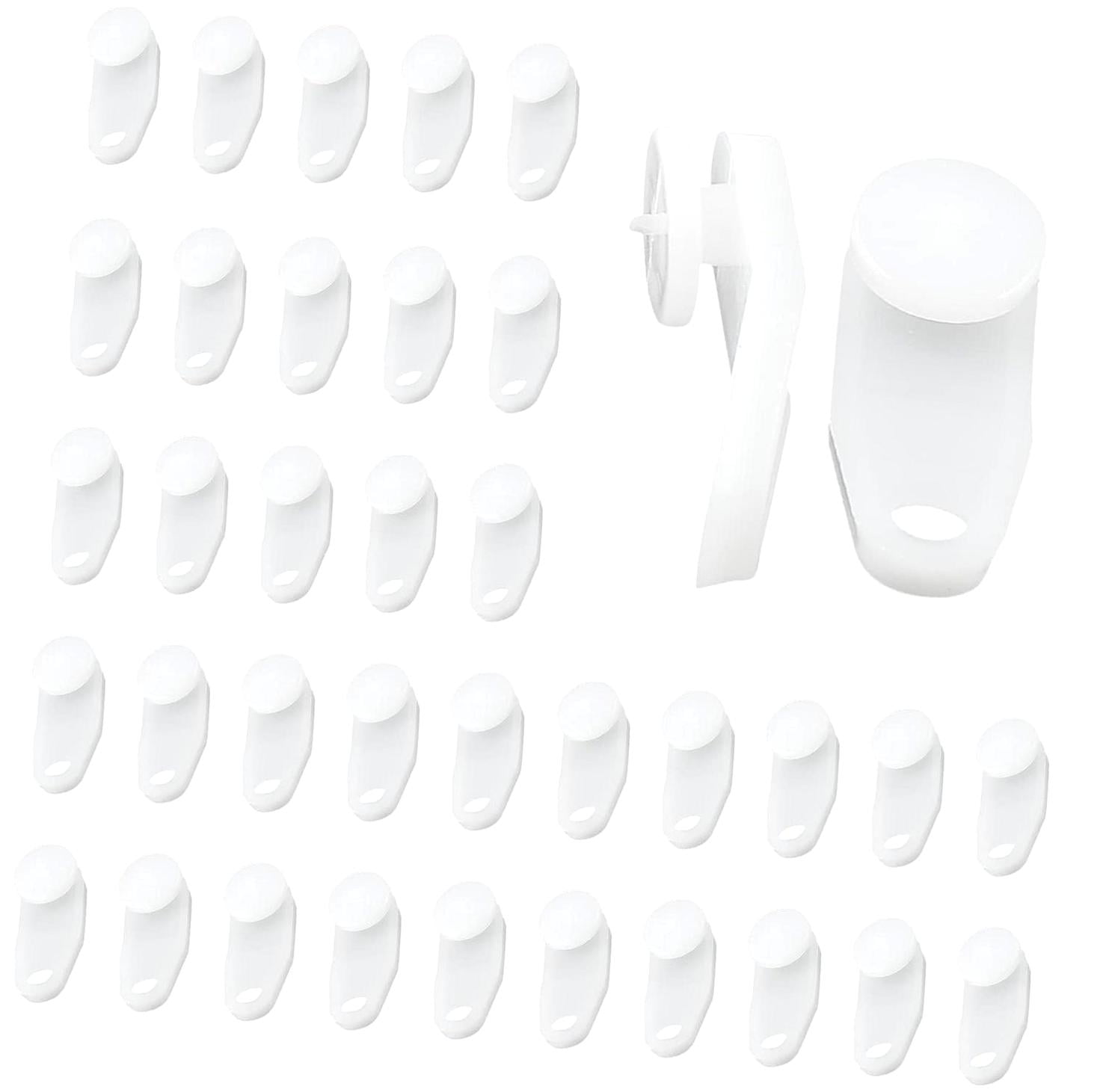 Hyjoy 100 Pieces White Traverse Rod Slides, Curtain Track Replacements ...