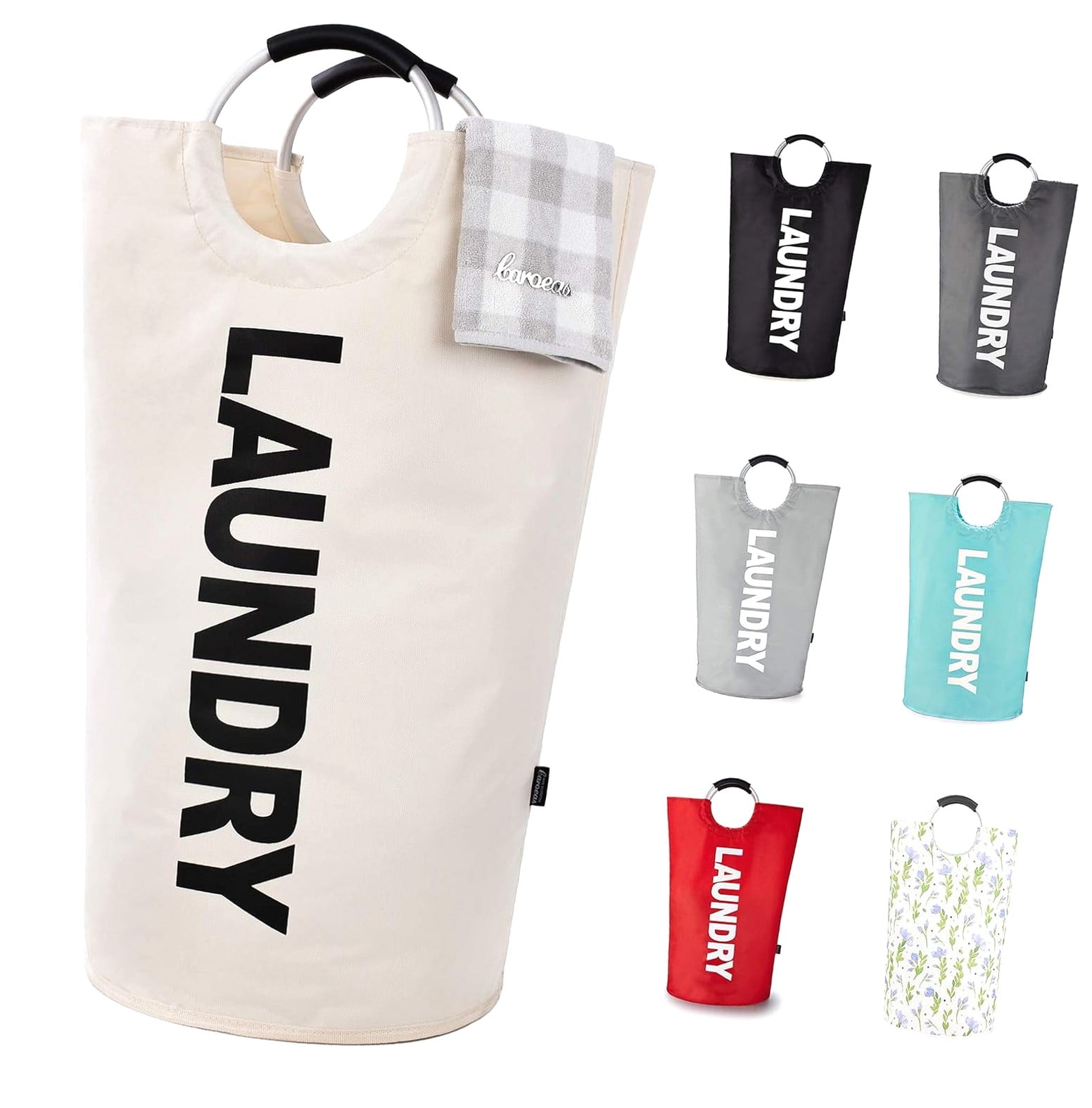Hyjoy 100L Laundry Basket, Large Laundry Hamper, Laundry Bag with ...