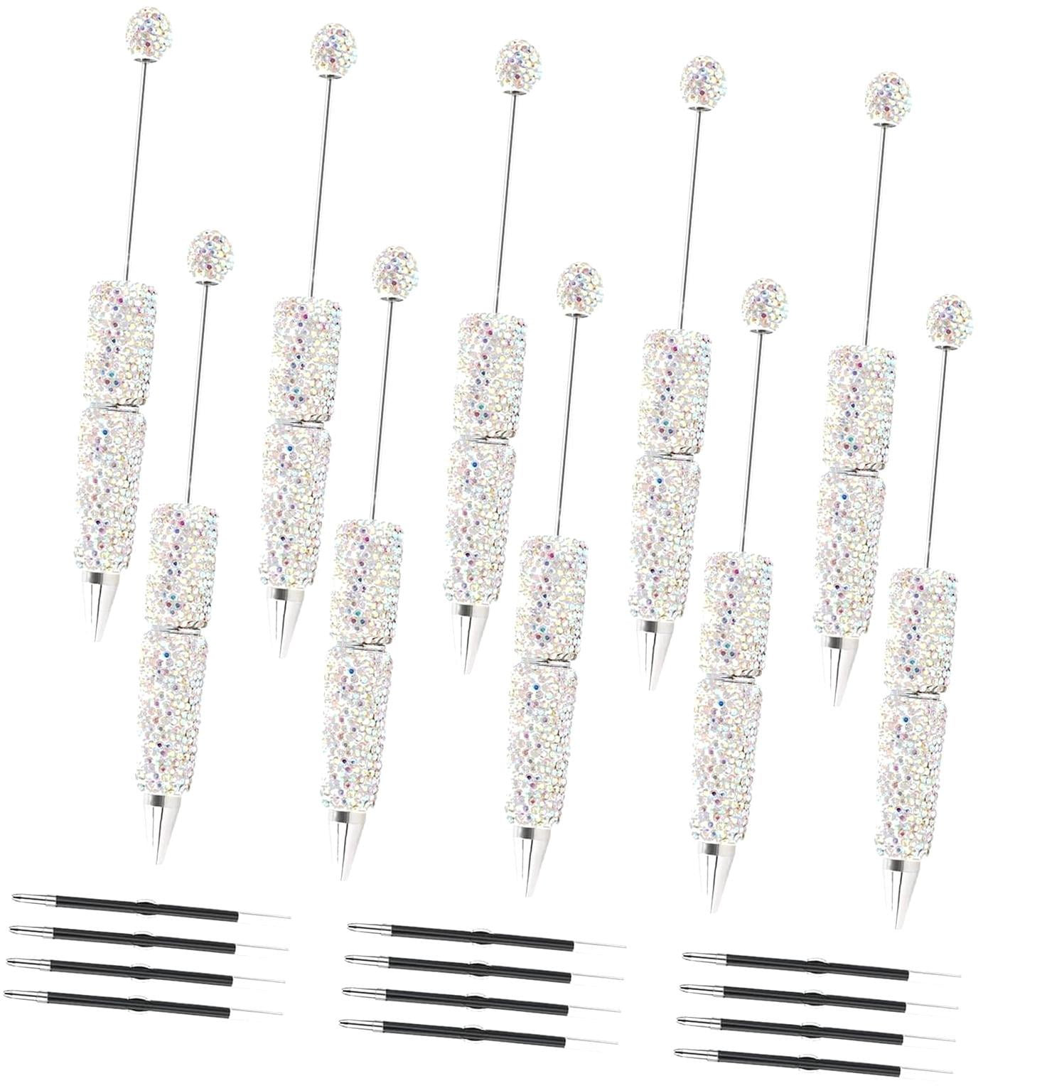 Hyjoy 10Pcs Glitter Beadable Pen Full Rhinestone Fancy for Beads Cute ...