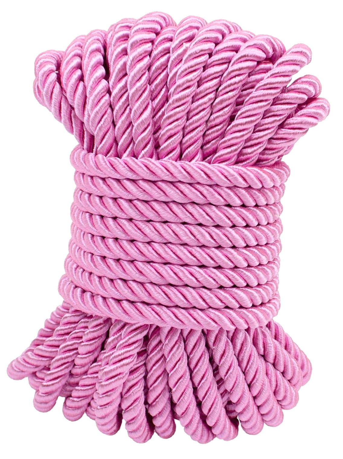 Hyjoy 11 Yards Twisted Silk Rope Cord, 7mm Satin Nylon Cord Thick Rope ...