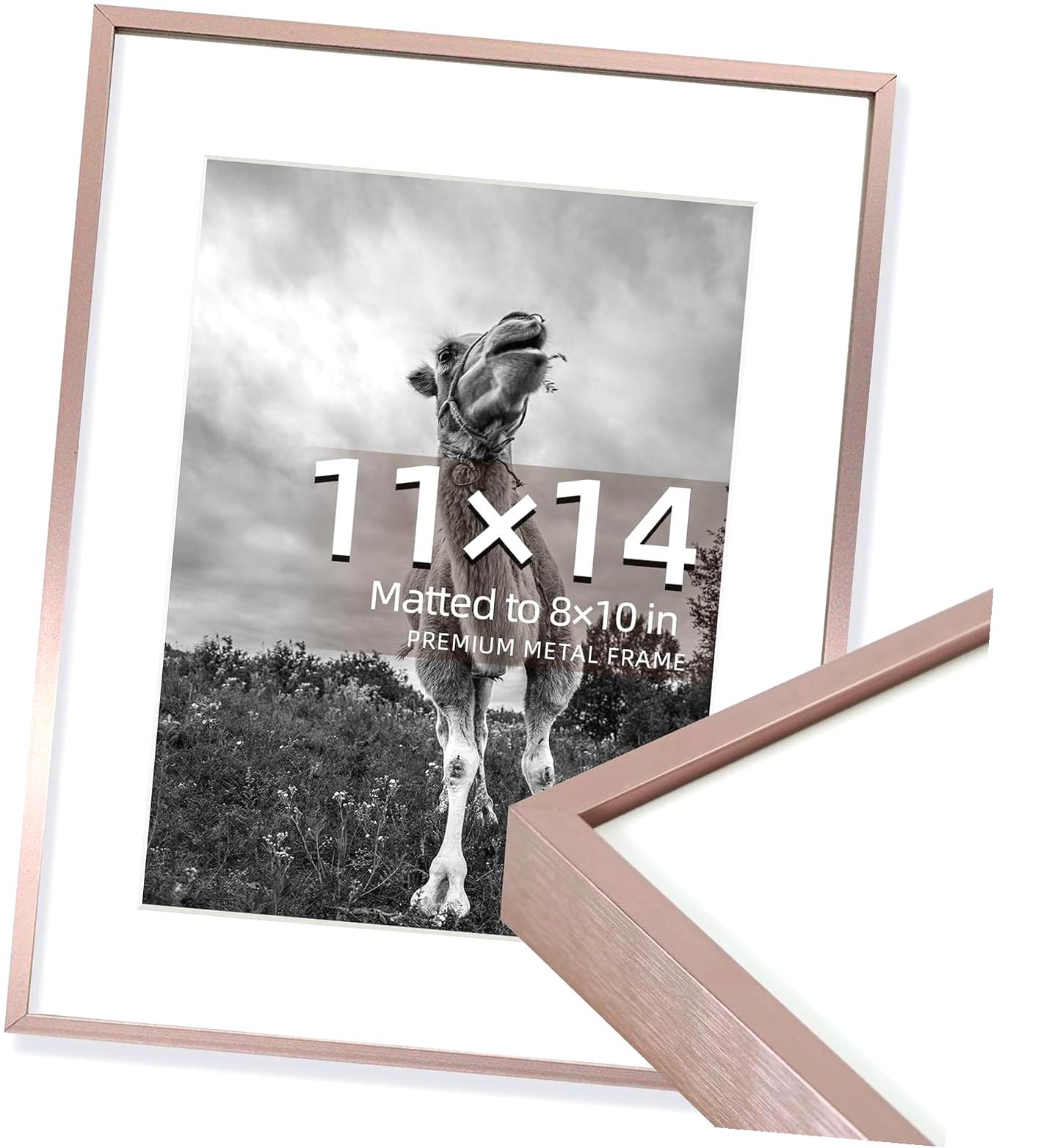 Hyjoy 11X14 Picture Frame,Showcase Poster 8X10 With Mat or 11X14 ...