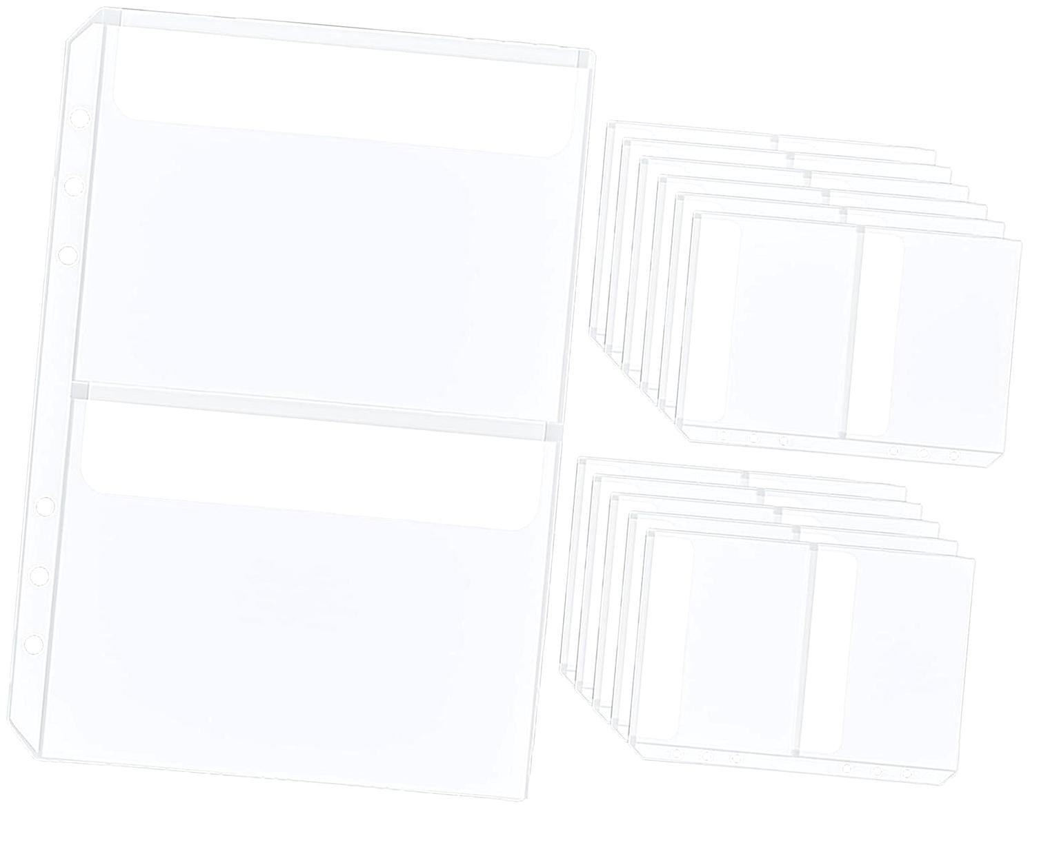 Hyjoy 12 A5 Binder 2 Pockets 6 Frosted Budget Cash Envelopes, 4" x 5 ...