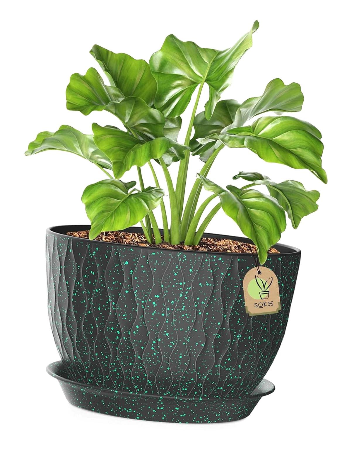 Hyjoy 12 Inch Plant Containers, Large Indoor and Pots Featuring Water ...