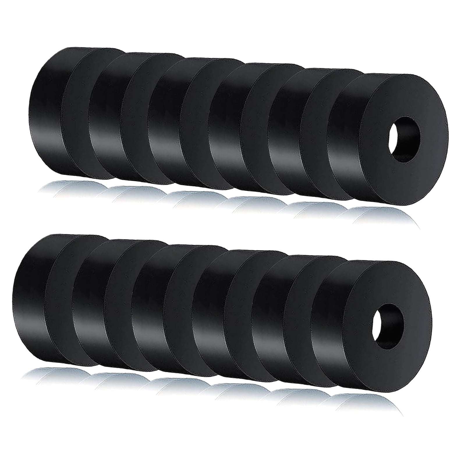 Hyjoy 12 PCS Thick Rubber Washers 1 Inch OD 3/8 Inch ID 1/2 Inch Thickness Vibration Dampening ...