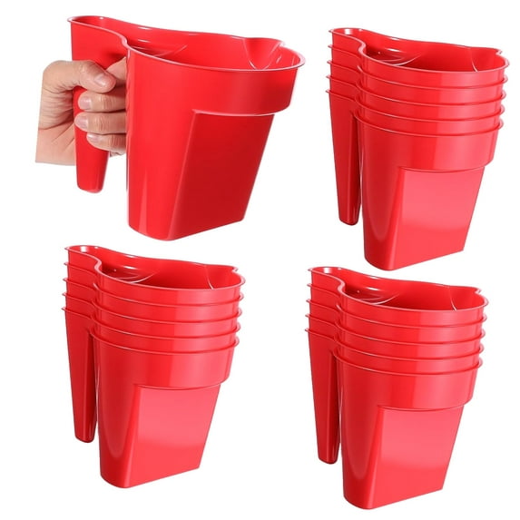 Hyjoy 12 Pcs Red Paint Cups, oz Hand Held Paint Bucket with Holder and ...