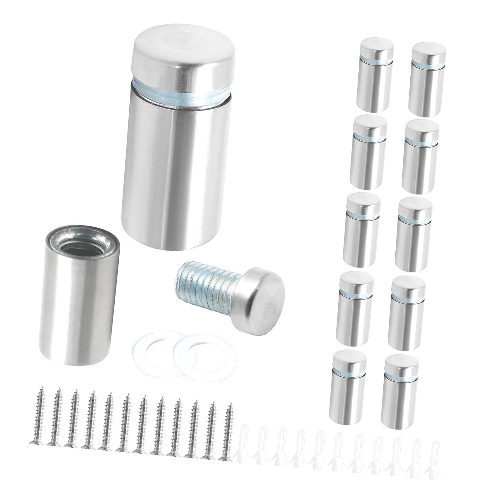 Hyjoy 12 Pcs Silver 1/2 Inch 1 Inch Standoff Screws, Steel Standoff ...