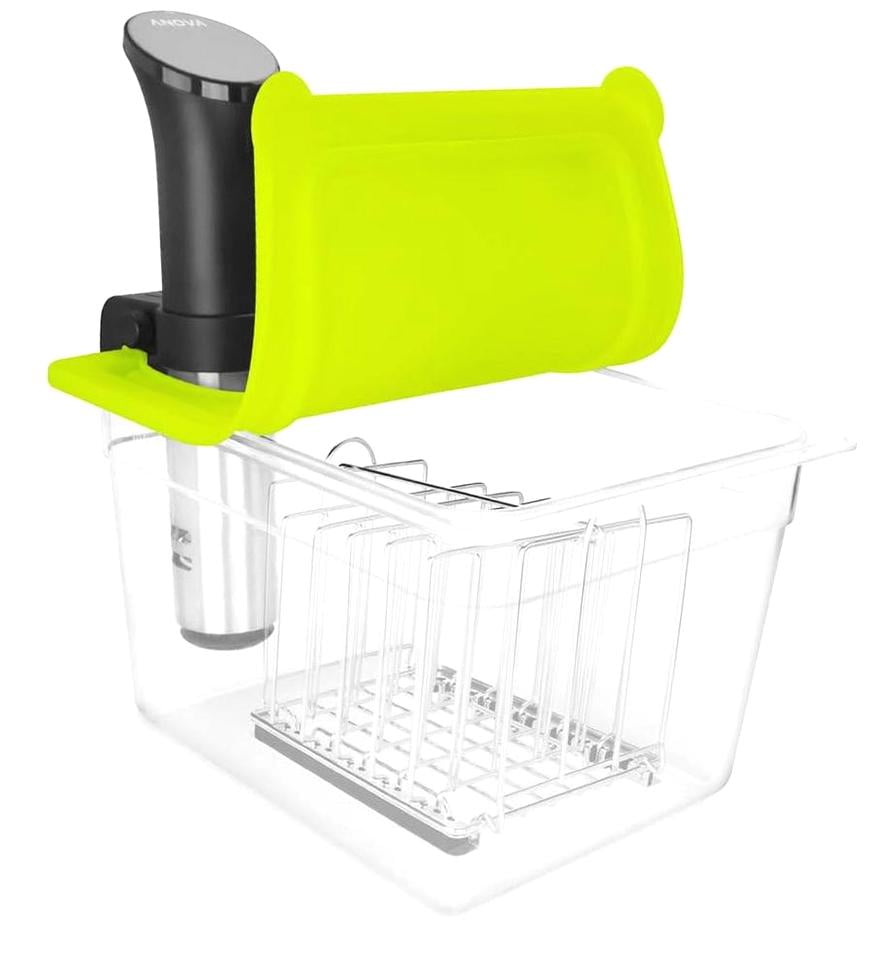 Hyjoy 12-Quart Sous Vide Container with Silicone Lid and Sous Vide Rack ...