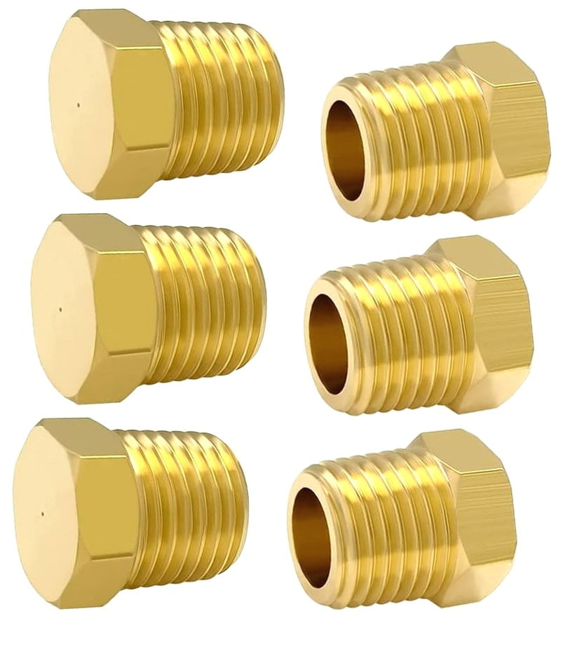Hyjoy 12PCS Pipe Plug 1/8 Inch NPT Male Outer Thread Pipe - Walmart.com