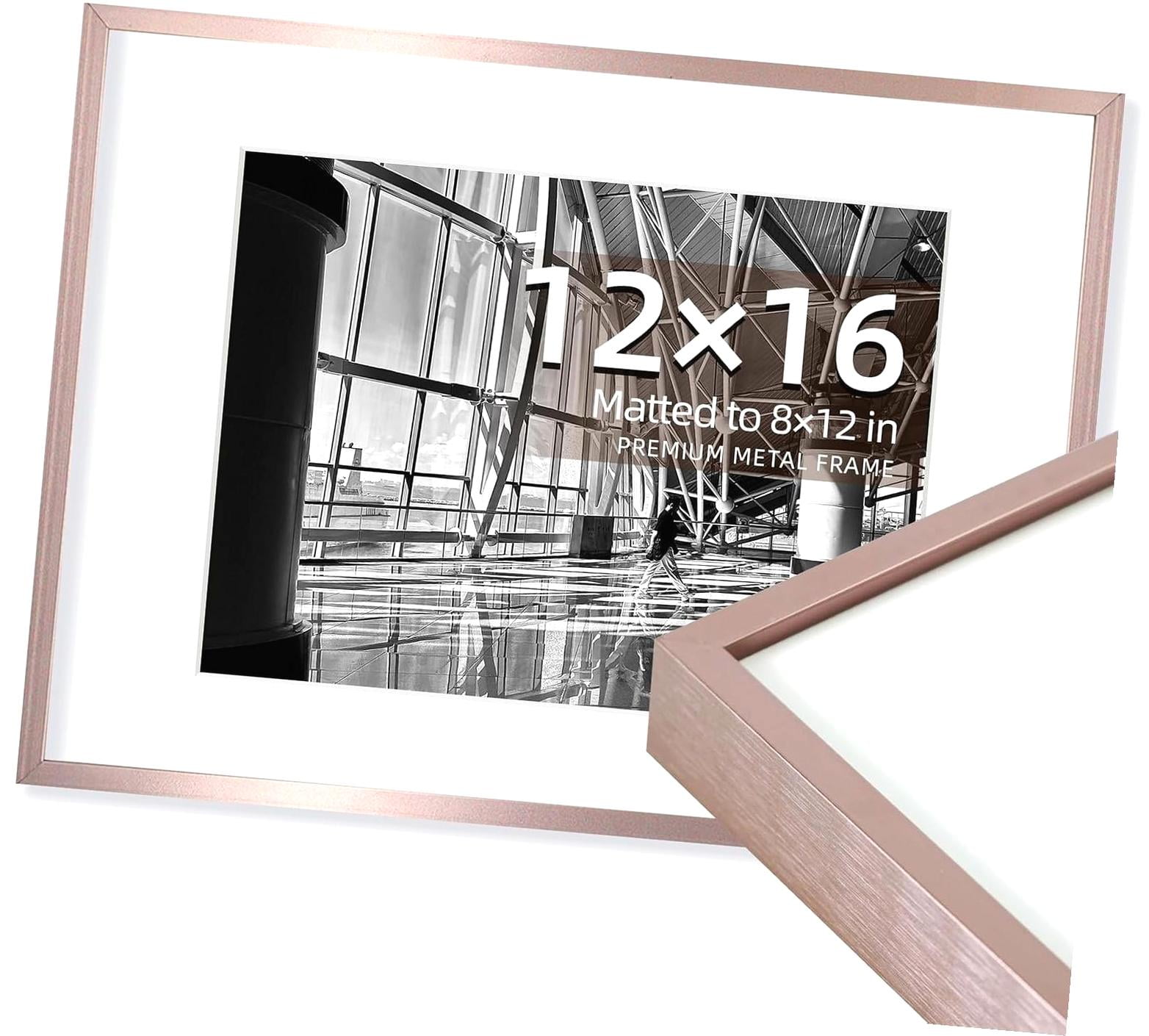 Hyjoy 12X16 Picture Frame,Showcase Poster 8X12 With Mat or 12X16 ...