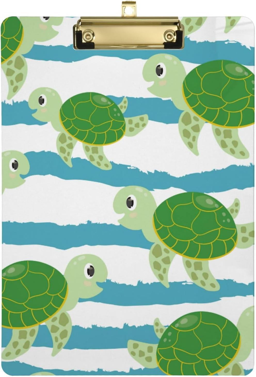 Hyjoy 12x9in Sea Turtle Clipboard, Acrylic Standard A4 Letter Size Clip ...