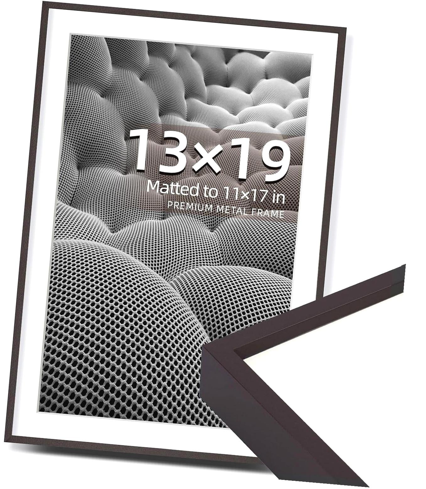 Hyjoy 13X19 Photo Frame, Display Poster 11X17 With Mat or 13X19 Without ...