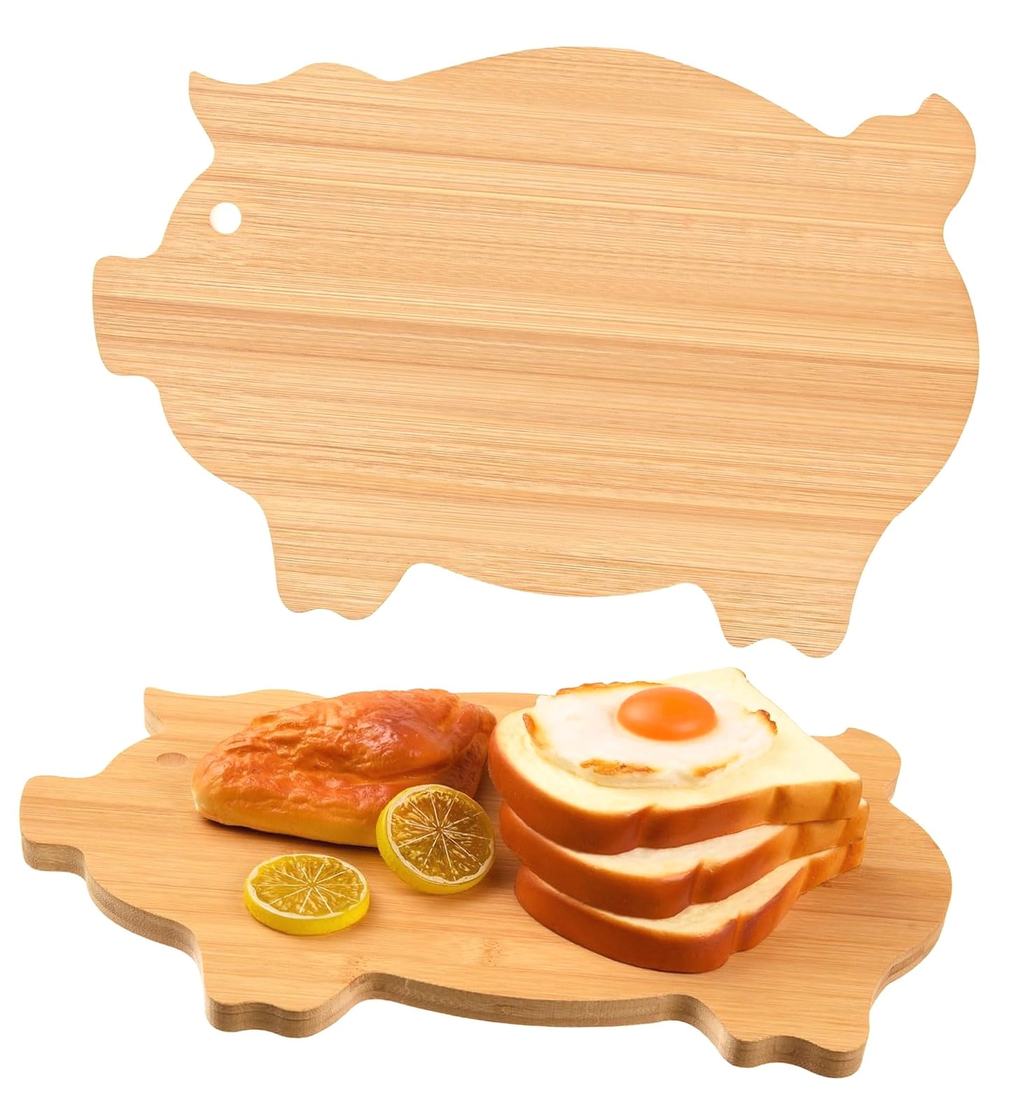 Hyjoy 16 Inch Pig Shaped Wood Charcuterie Kitchen and Serving for Wall ...