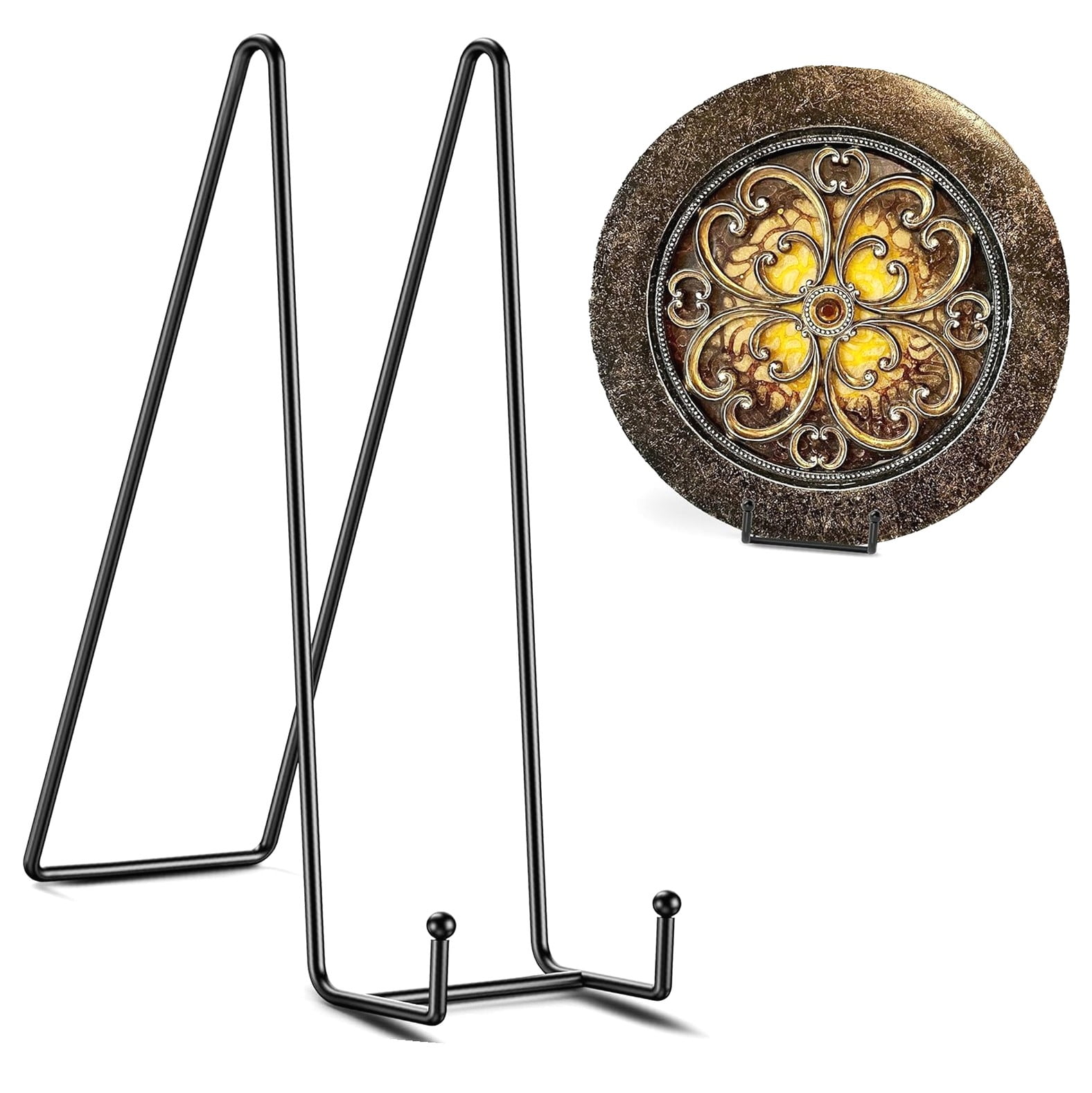 Hyjoy 16 Inch Plate Stand (2 Pack) Metal Display Easel for Large Plates ...