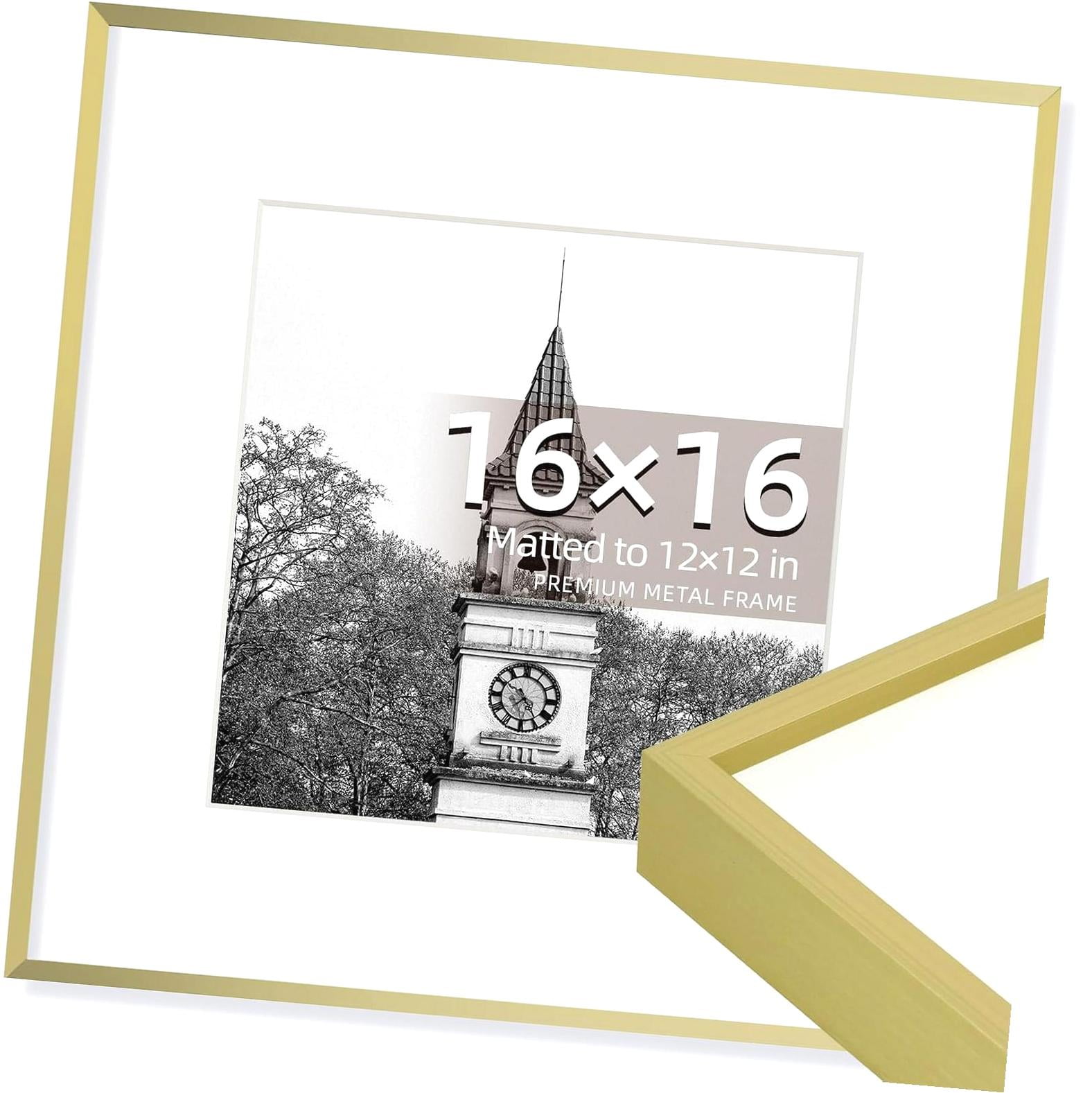 Hyjoy 16X16 Photo Frame,Showcase Poster 12X12 With Mat or 16X16 Without ...