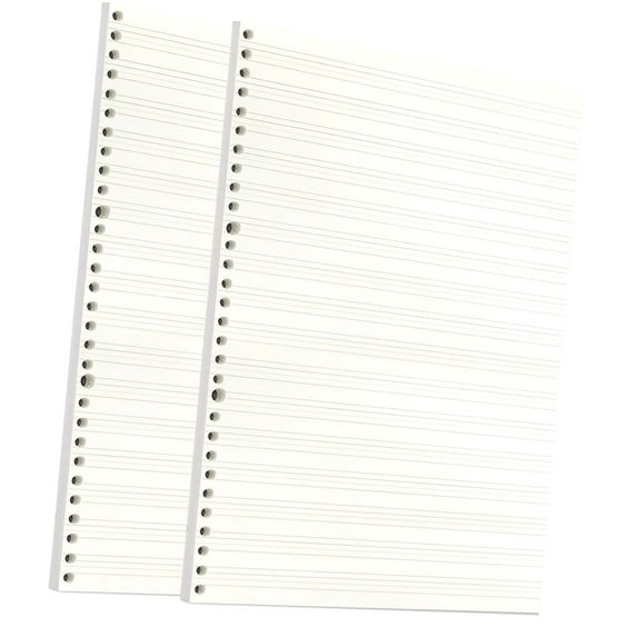 Hyjoy 2-Pack 90/180 Pages Four-Line Loose Paper for 30-Hole Binder ...