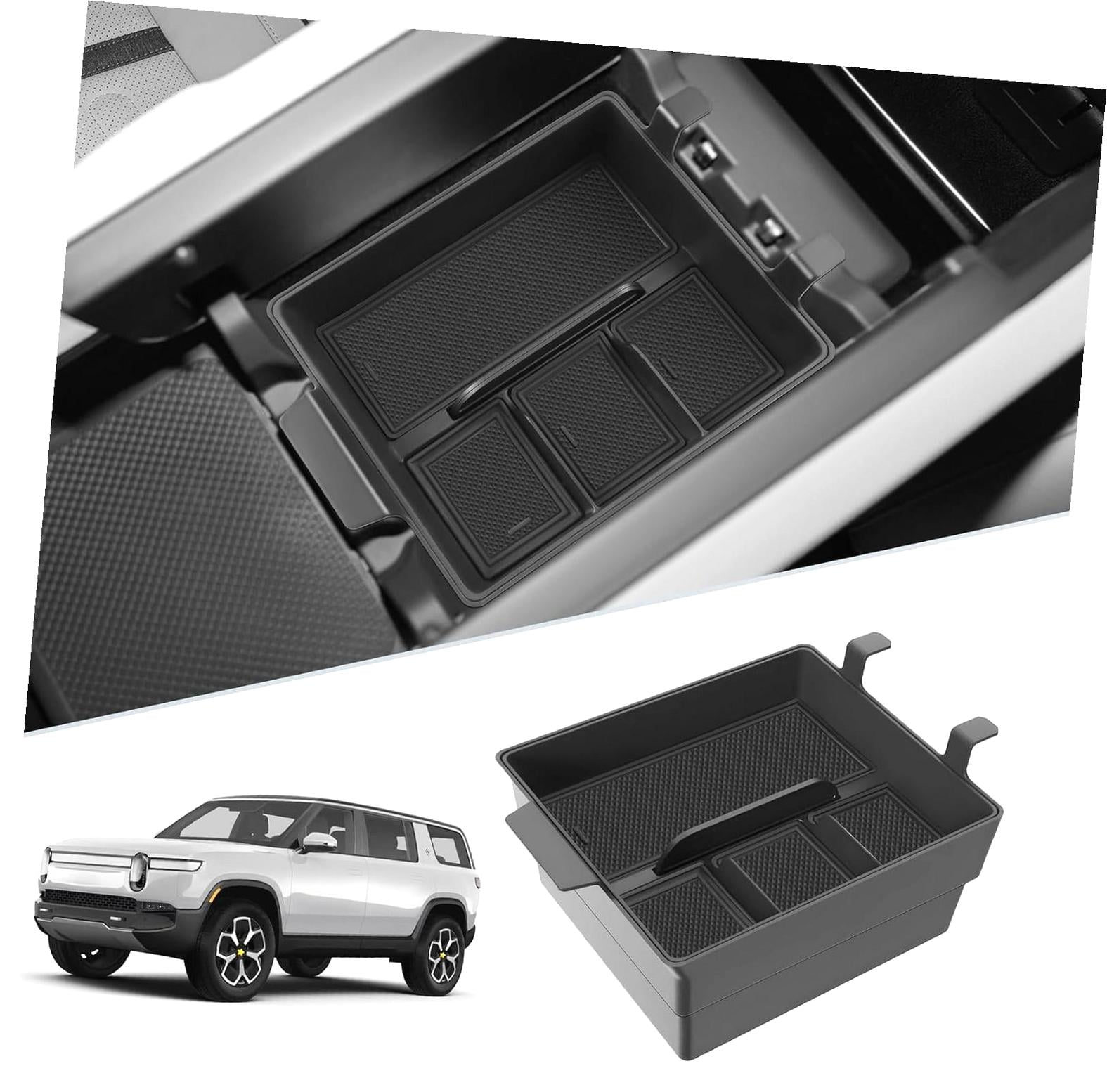Hyjoy 2-Pack Center Console Organizer for 2022-2024 Rivian R1T/R1S ...