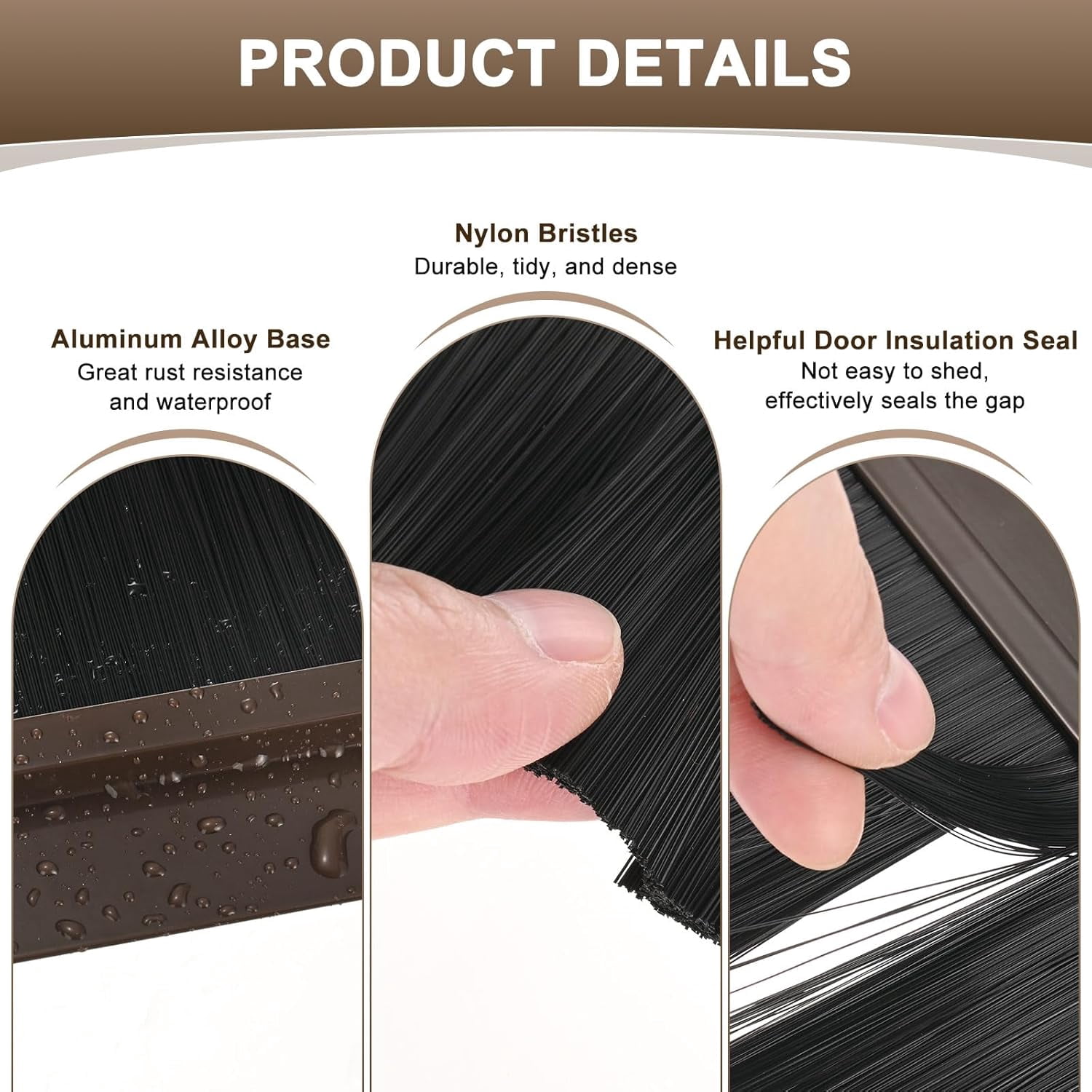 Hyjoy 2-Pack Door Bottom Sweep, 39" L x 3.3" W H-Shape Aluminum Alloy ...