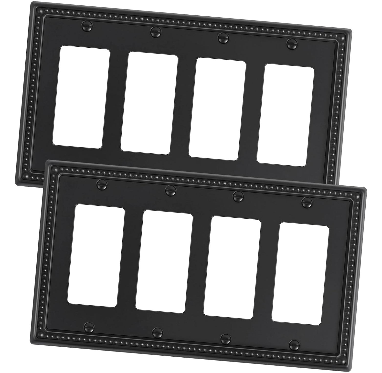 Hyjoy 2-Pack Quad Decorator Outlet Cover Plate, Plates and Outlet ...