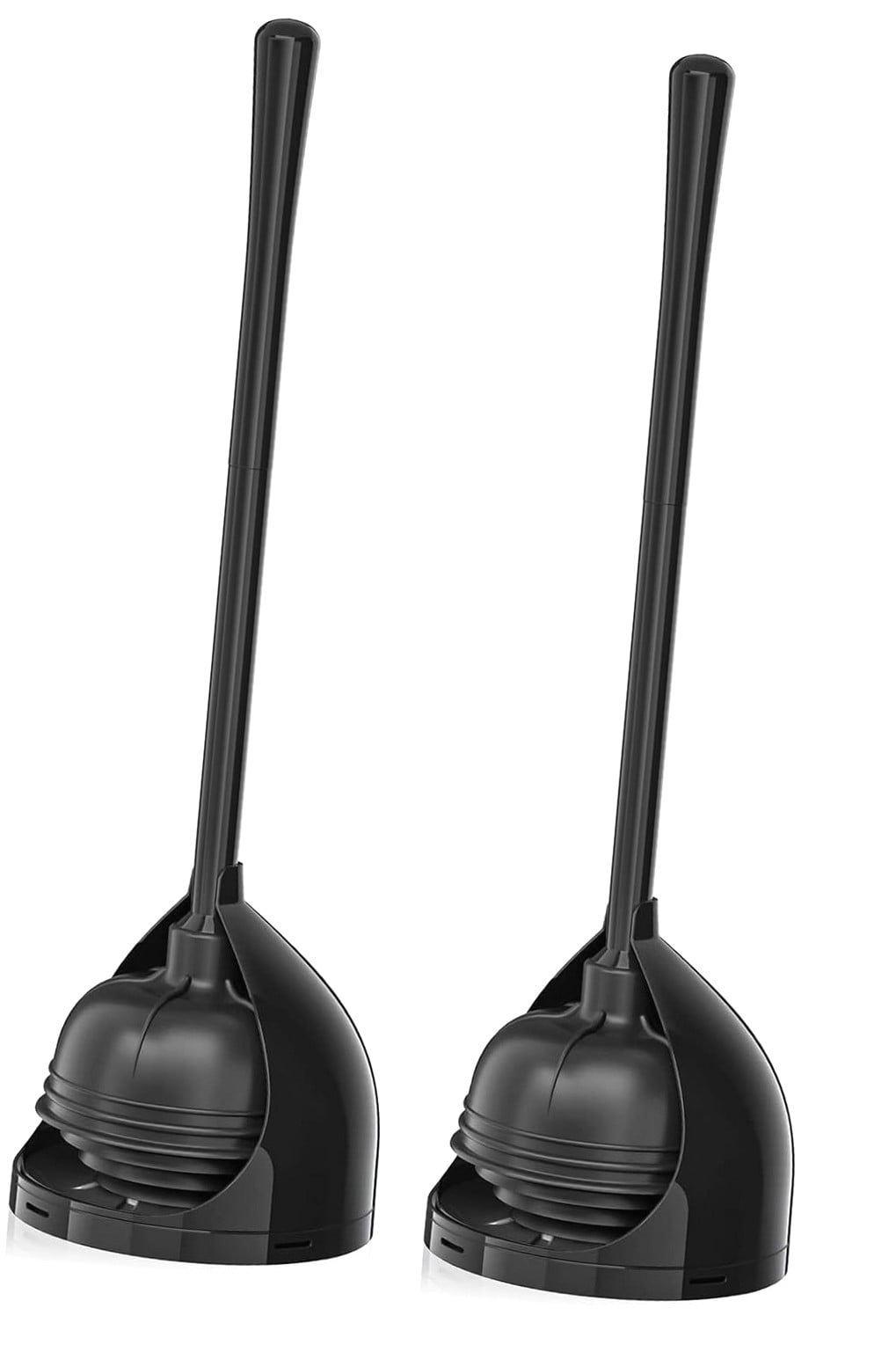 Hyjoy 2 Pack Toilet Plunger with Holder, Plunger with All-Angle Design ...