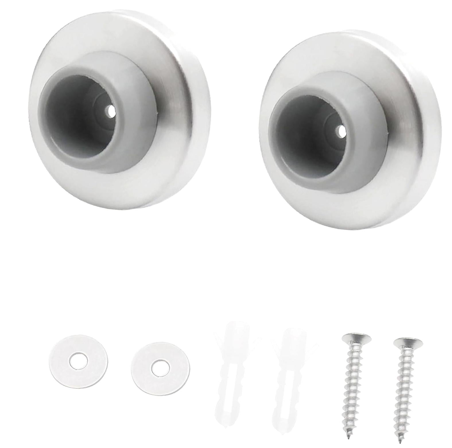 Hyjoy 2-Piece Concave Wall Door Bumper Stop Stainless Steel Wall Mount ...