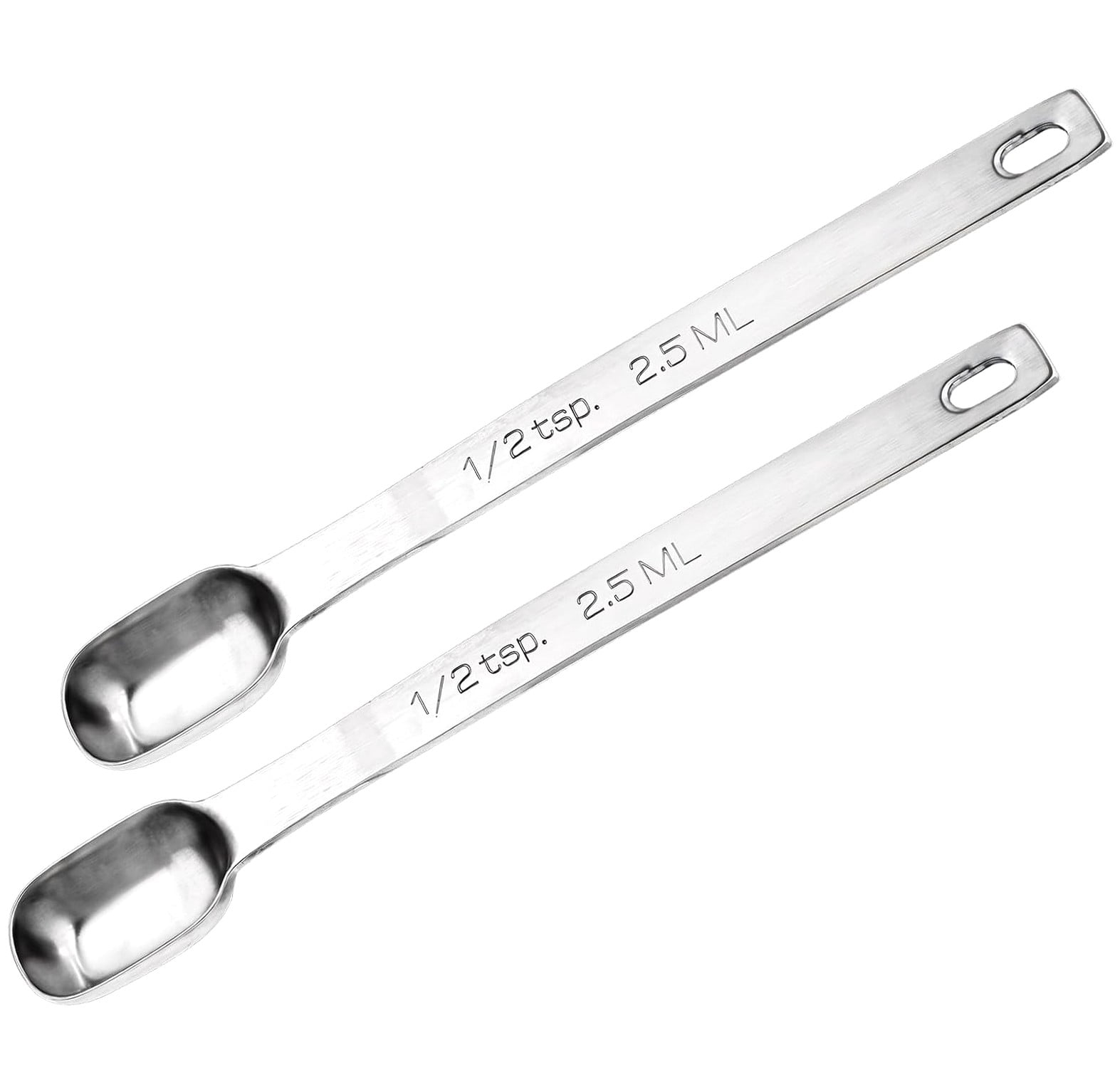 Hyjoy 2 Pieces 1/2 Teaspoon, Steel Single Measuring Spoon, 2.5 Teaspoon ...