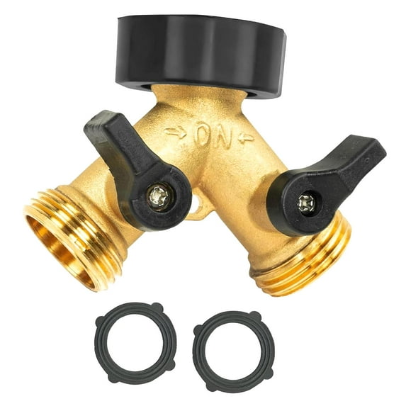 Hyjoy 2-Way Hose Splitter, Water Hose Divider, Y-Adapter for , Spigot ...