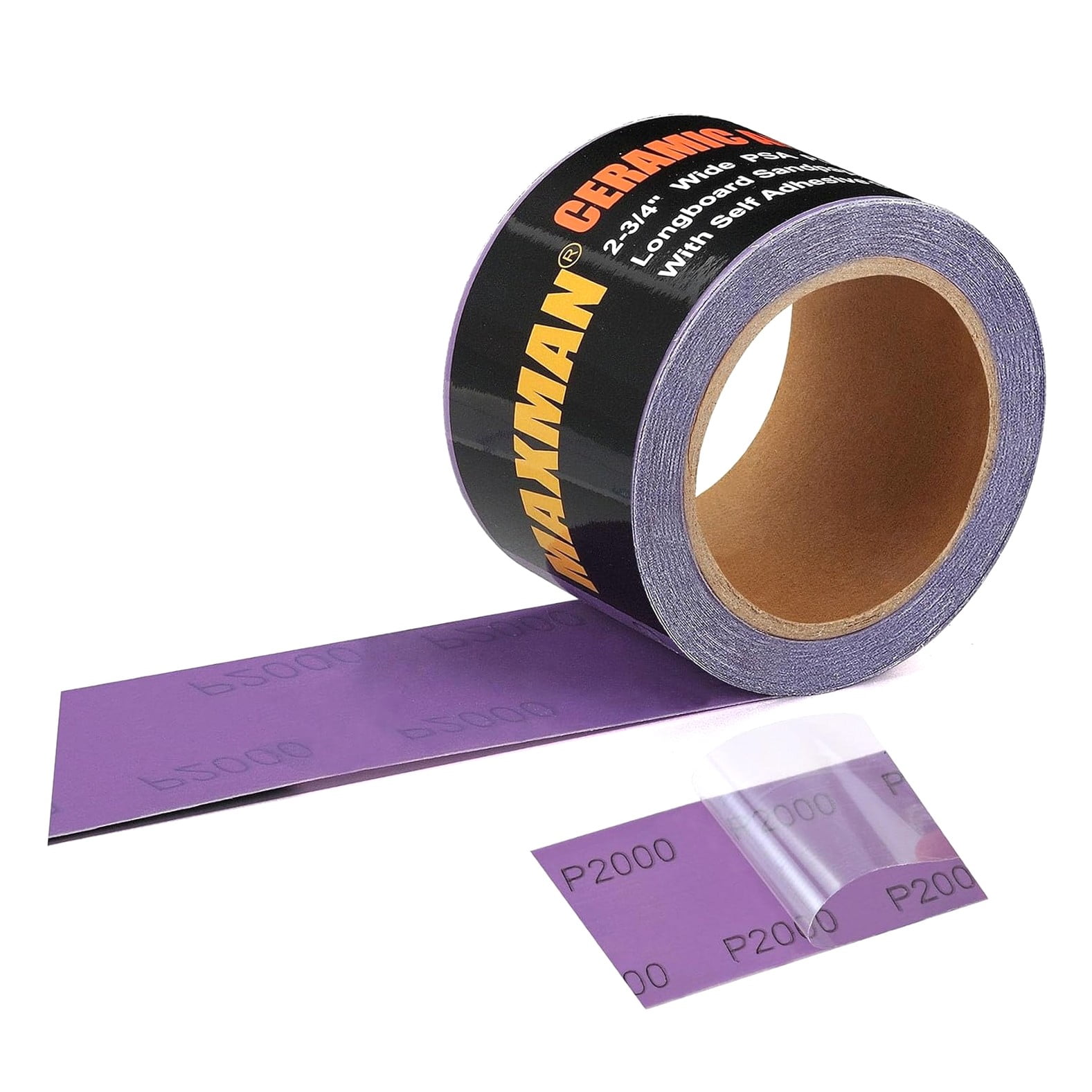 Hyjoy 2000 Grit Sandpaper Roll, PSA Film Ceramic Longboard Sand Paper ...