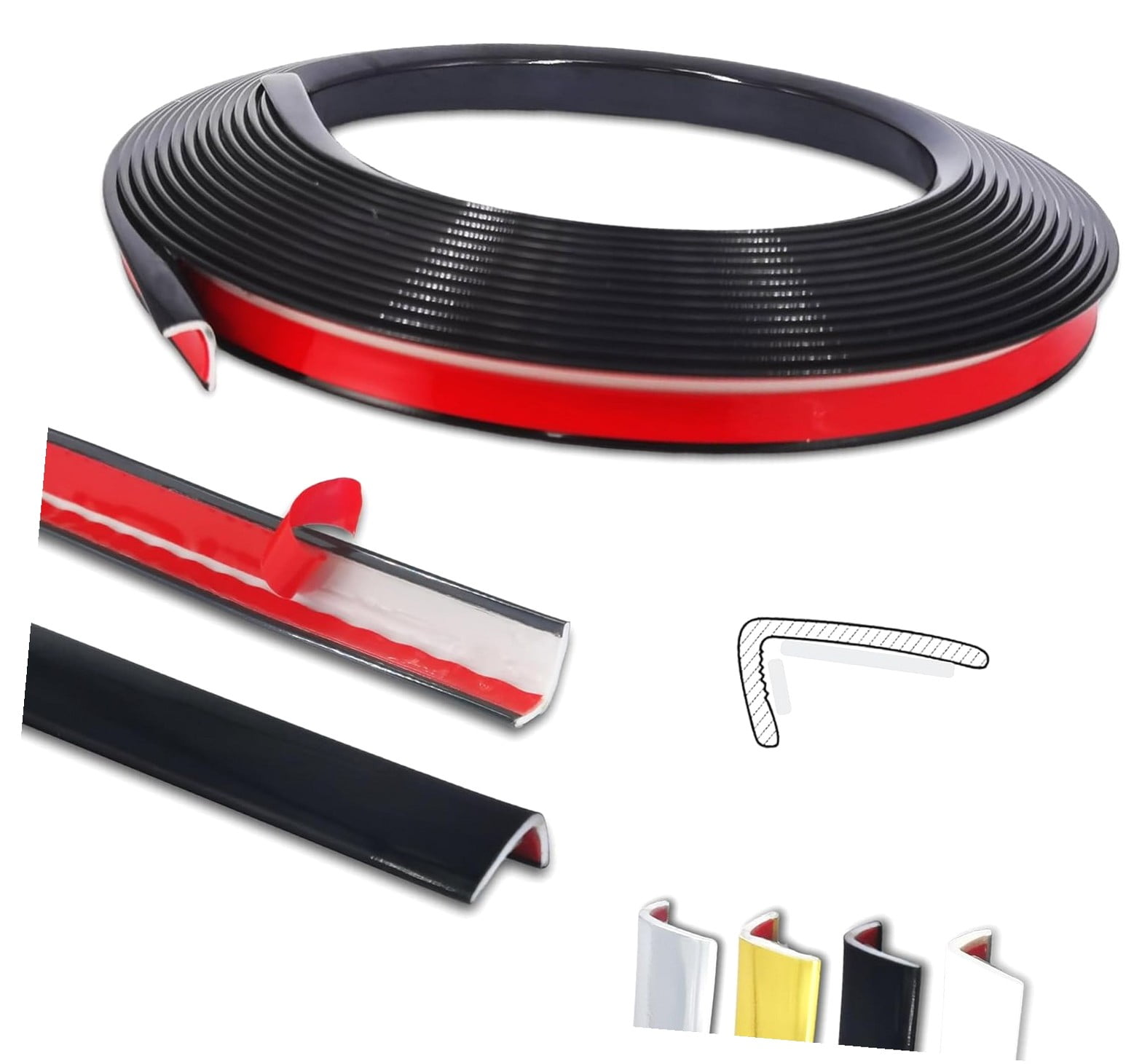 Hyjoy 20ft External Vinyl Corner and Adhesive Strip for Tile and Wall ...
