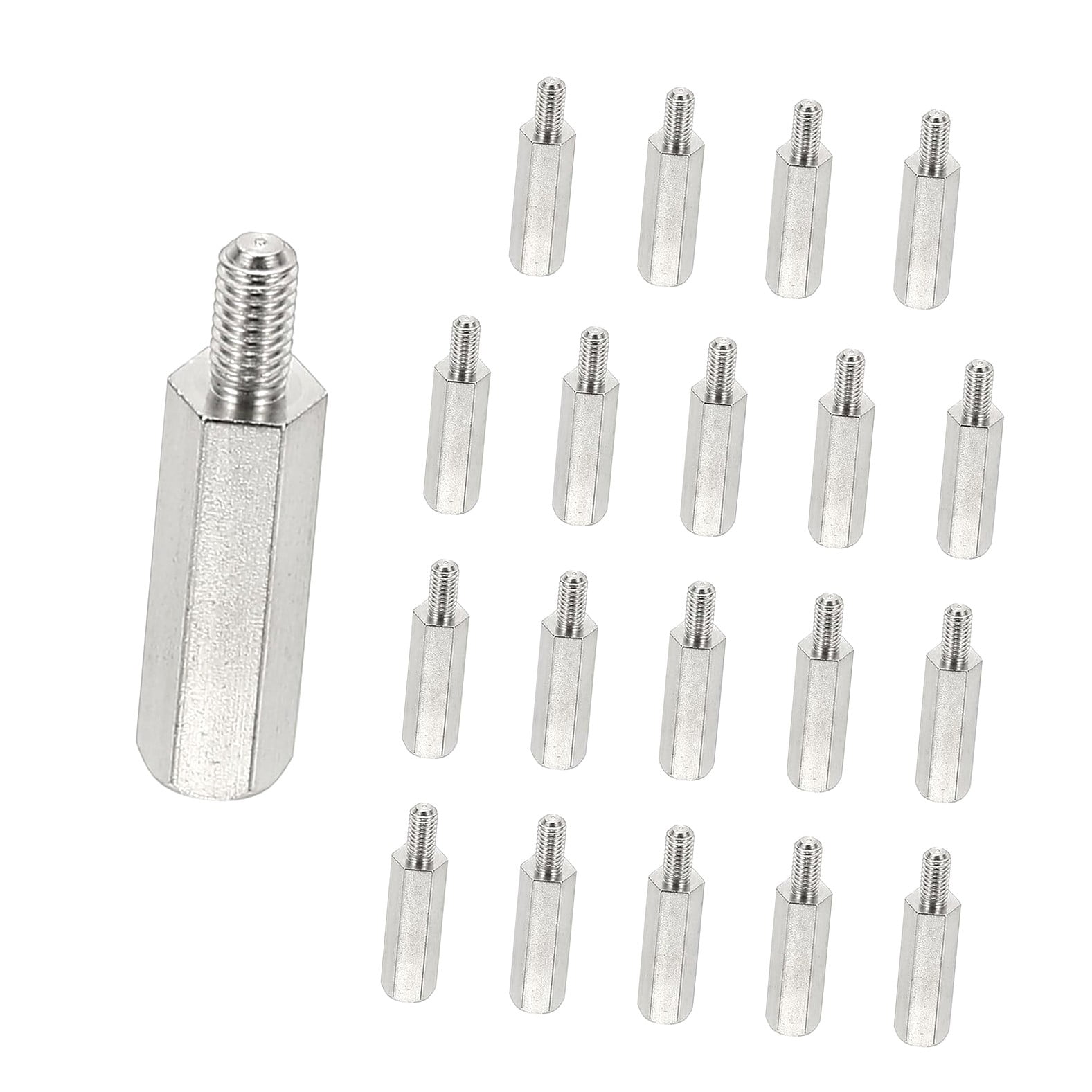 Hyjoy 20pcs M3x15mm Standoff Spacer, Male to Female Steel Threaded ...