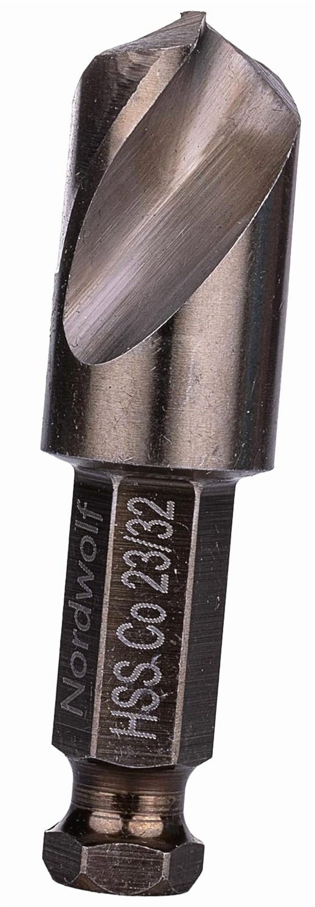 Hyjoy 23/32" M35 Cobalt Stubby Drill Bit for Steel Hard Metals, with 7/ ...