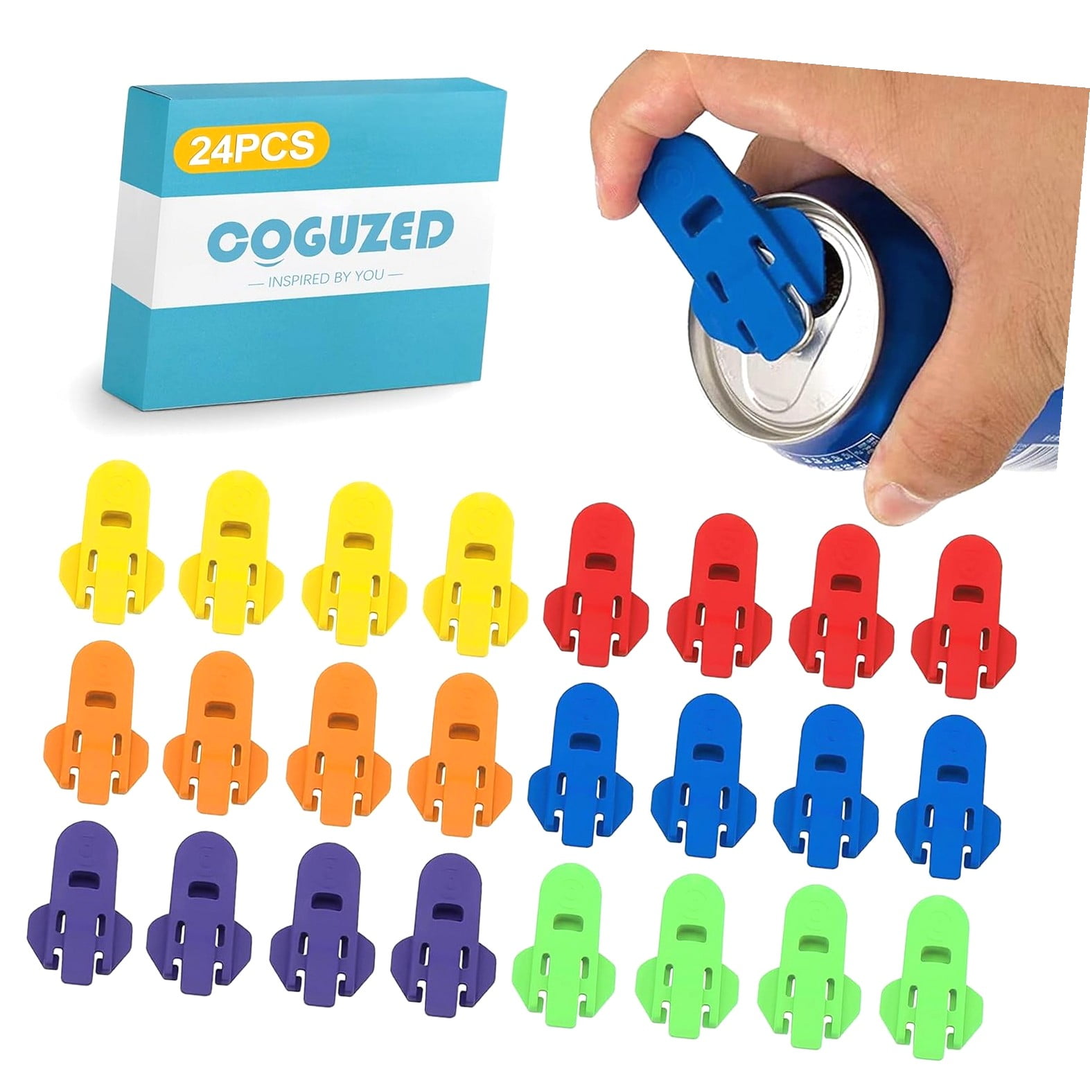 Hyjoy 24 Pack Manual Can Opener – Color-Coded for Soda Cans Designed ...