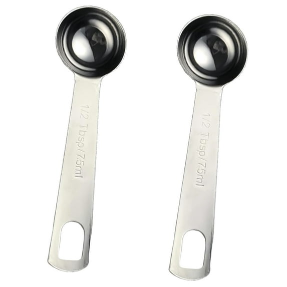 Hyjoy 2PCS Single Measuring Spoon, Steel Individual Measure Spoon, 1 ...