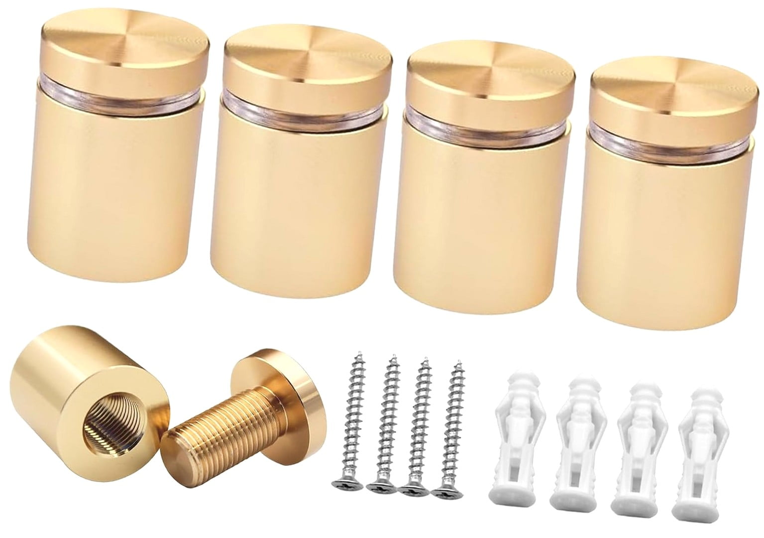 Hyjoy 3/4” 3/4” Inch Aluminum Sign Standoff Screws for Acrylic ...
