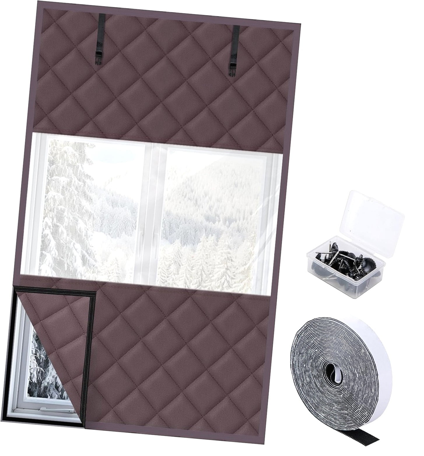 Hyjoy 3 Layer 63 39 Inch Visible Winter Insulated Window Cover, Thermal ...