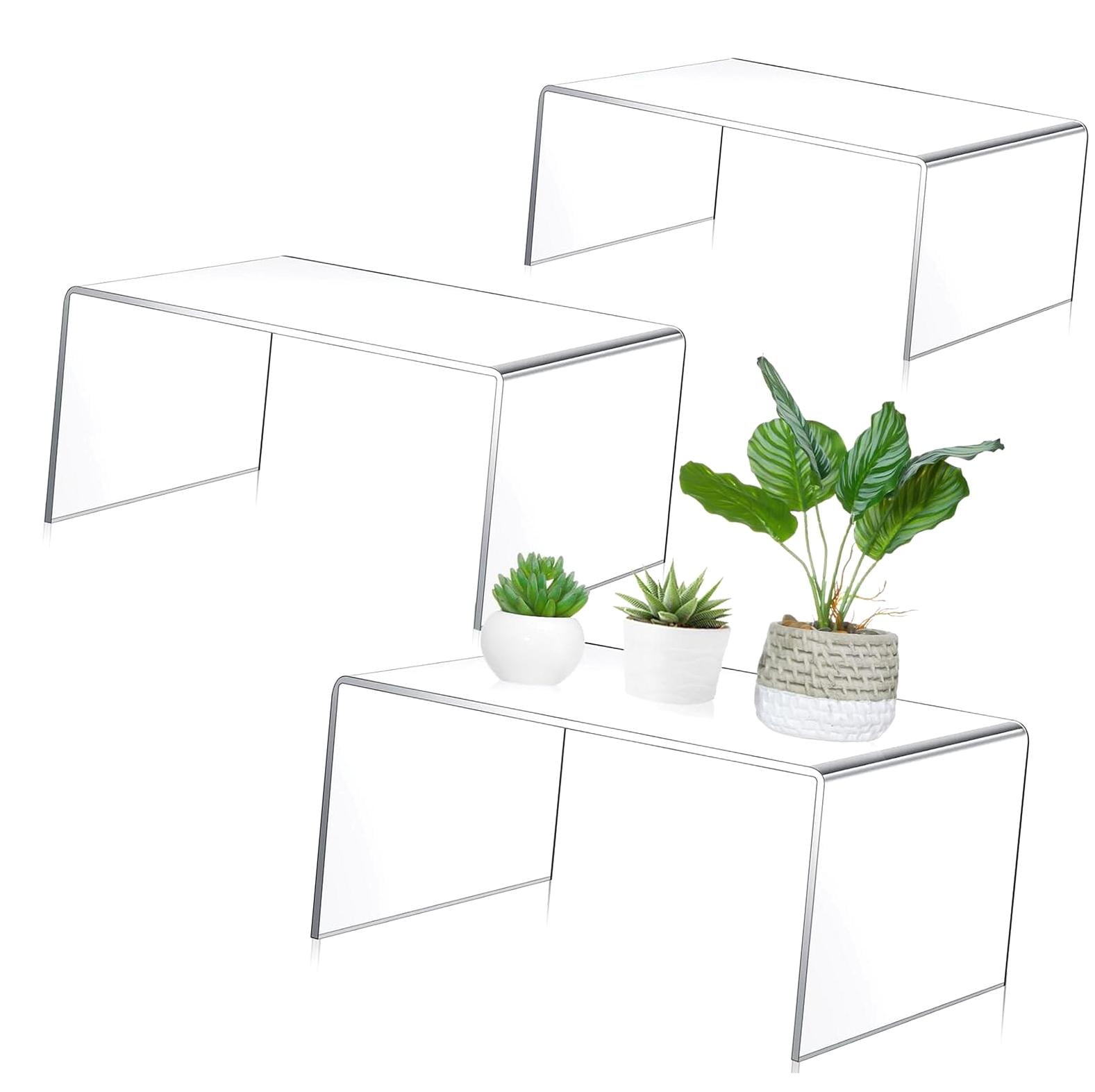 Hyjoy 3 Pcs Extra Large 13,12,11 Inch Acrylic Display Risers Clear ...