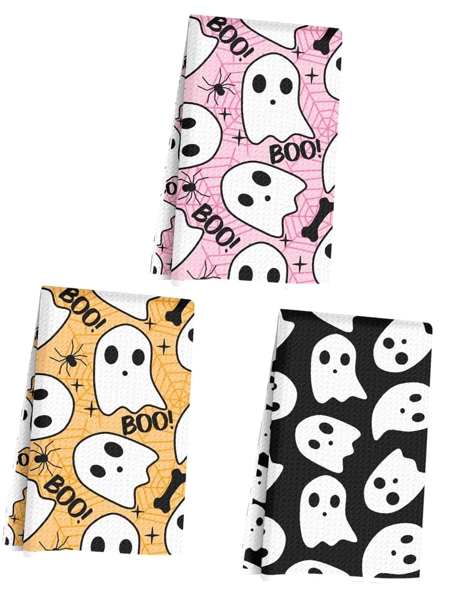 Hyjoy 3 Pcs Kitchen Towels, Absorbent Microfiber Dish Cloth Tea Towels ...