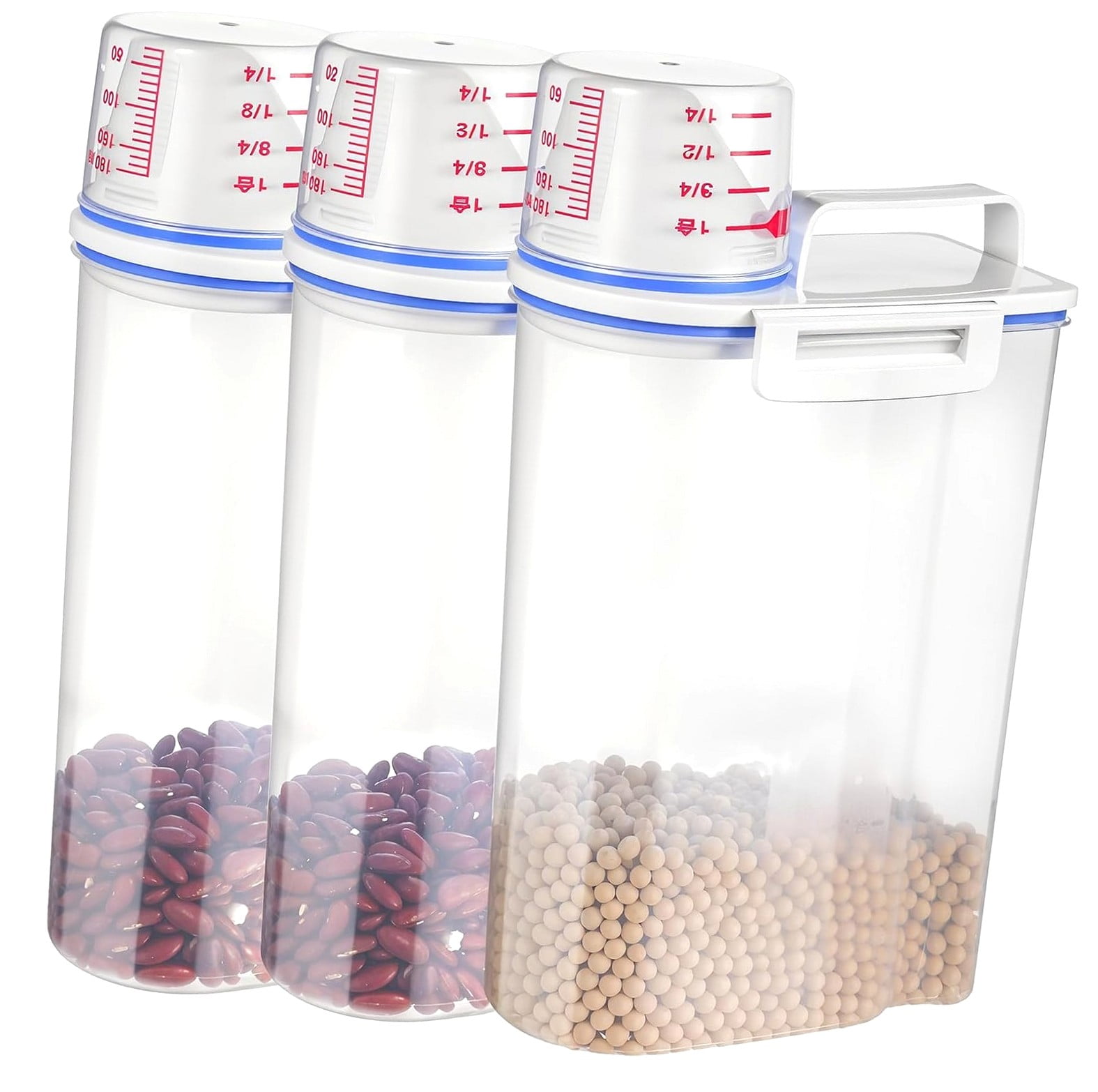 Hyjoy 3 Pcs Storage Containers (4 Lbs / 2 Kg Each) – Airtight Plastic ...